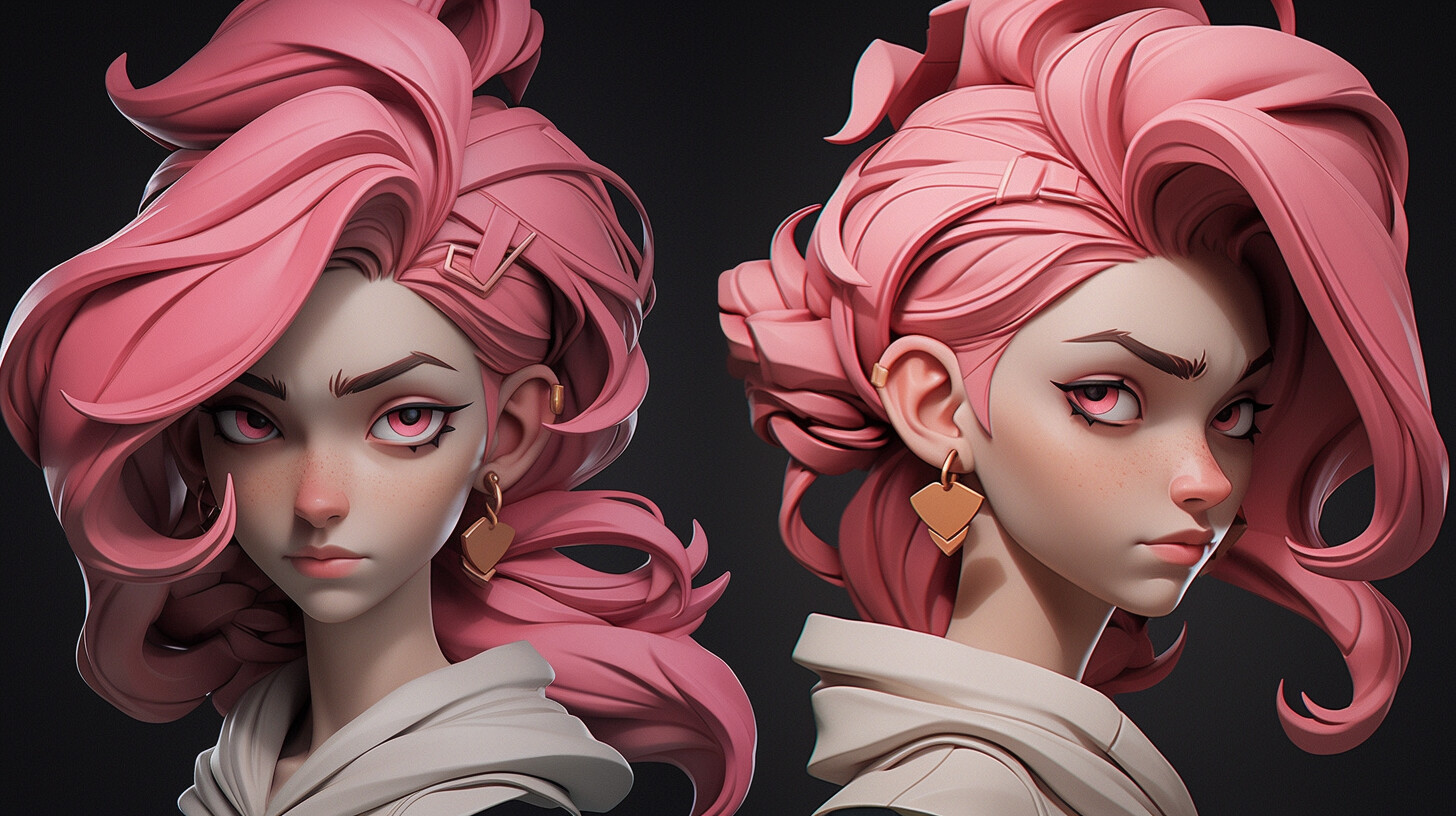 3D Head Sculpt References in 4K - Tika Art - +300 Stylized Fantasy ...