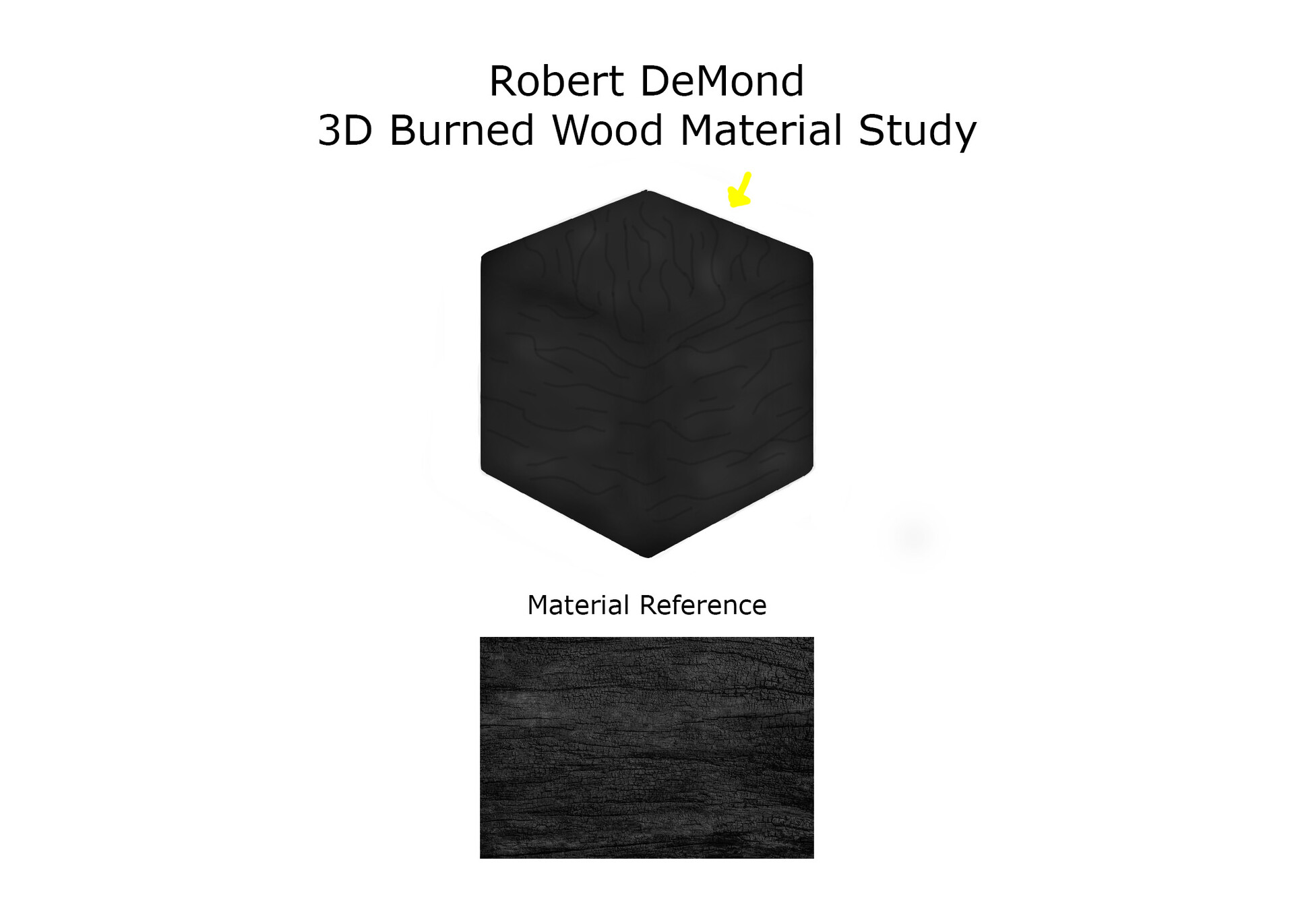 ArtStation - Burned Wood 3D Material Study