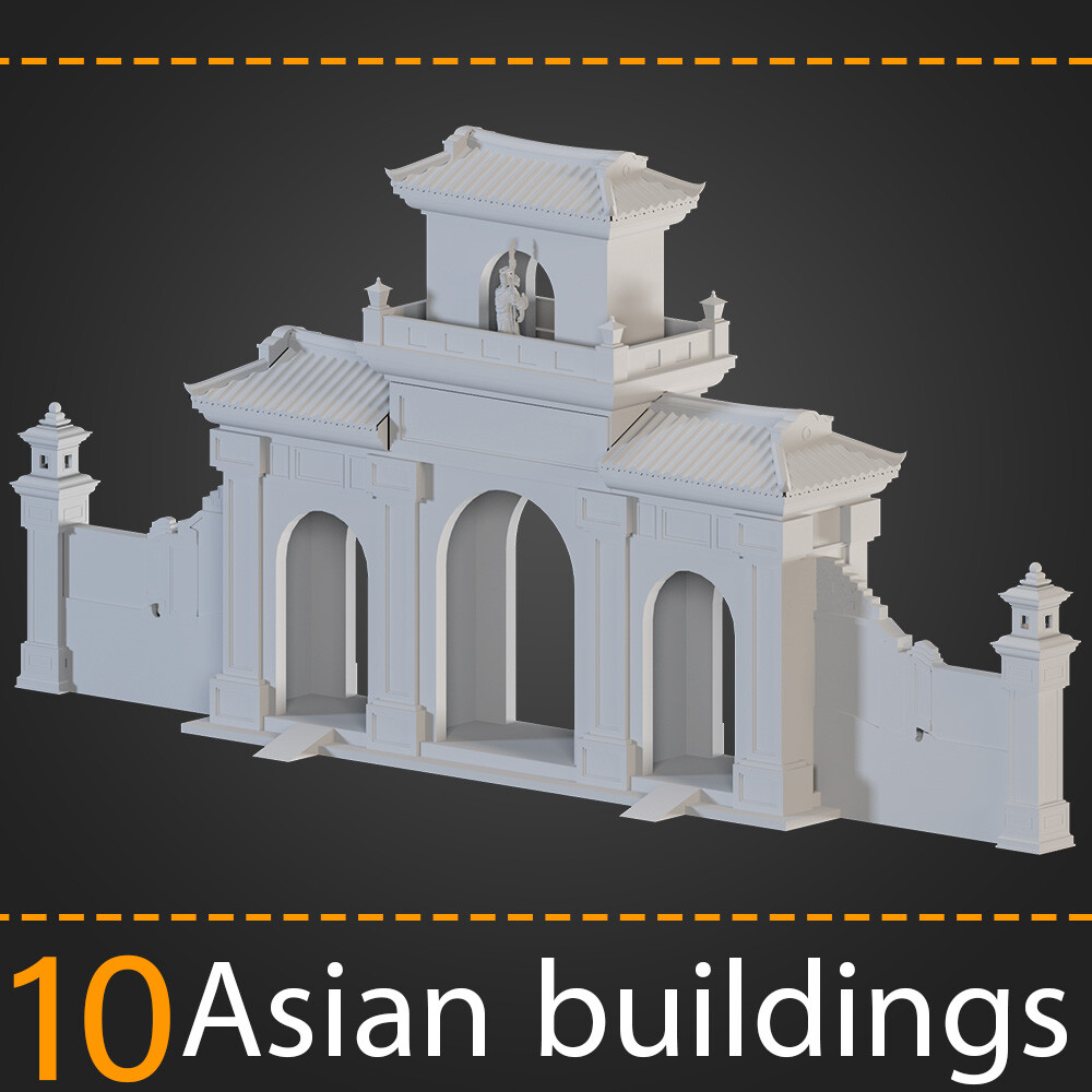 ArtStation - 10-Asian buildings