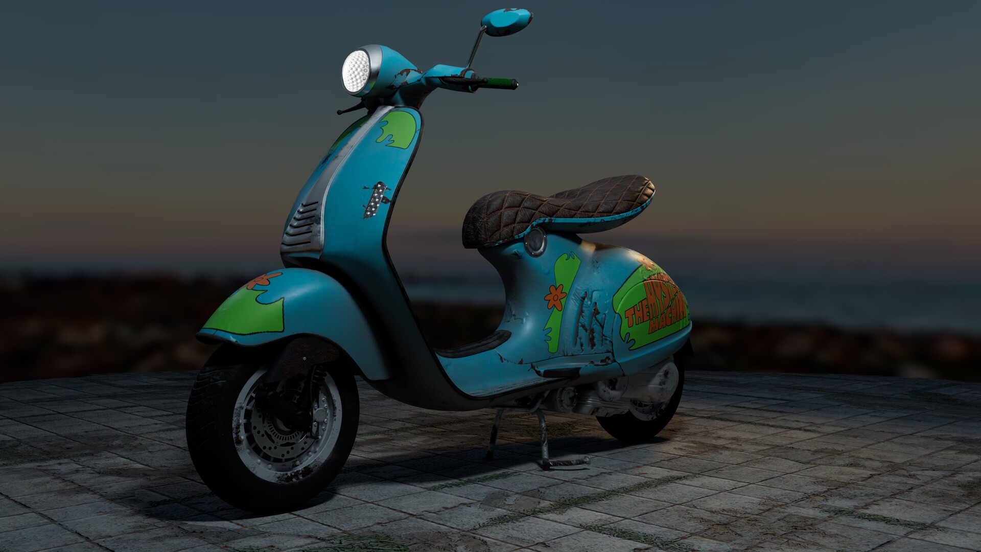 ArtStation - Scooty version of Mystery Machine