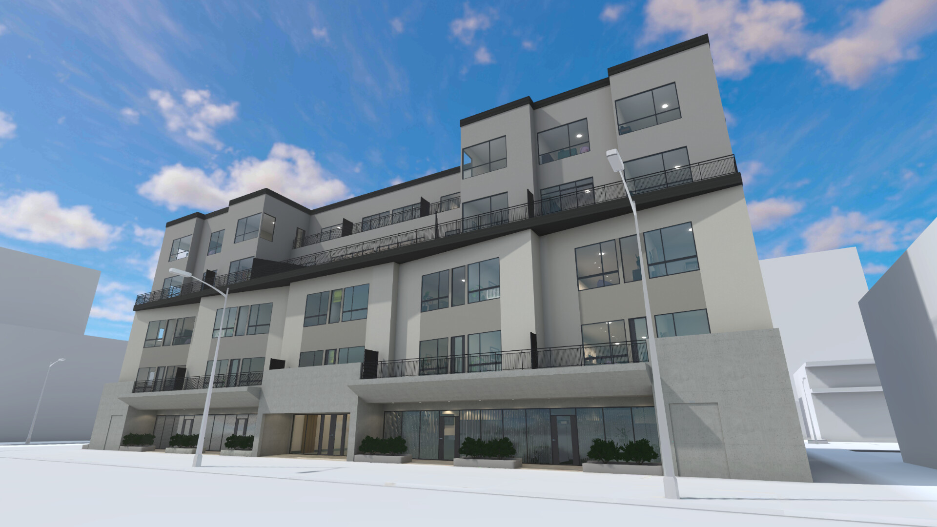 ArtStation - Modern 5-Storey Condo Building (Mobile Friendly)