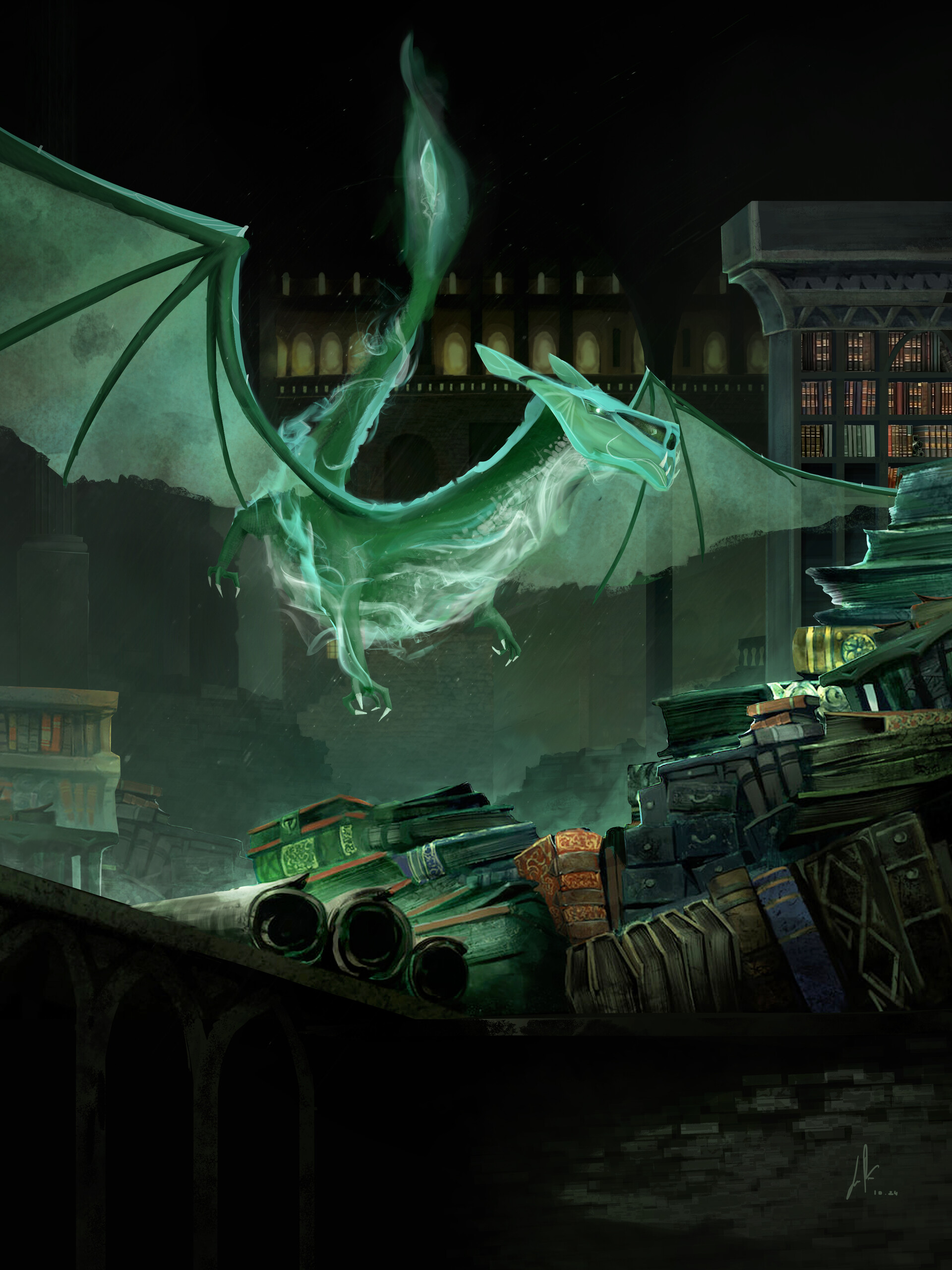 ArtStation - Token - Miirym, Sentinel Wyrm (Magic The Gathering)