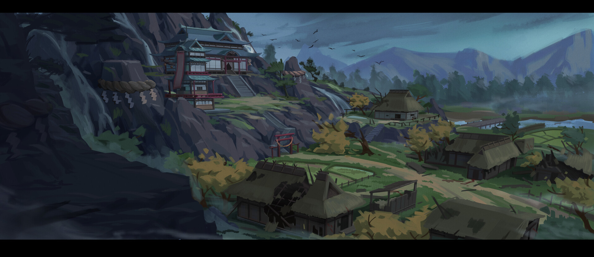 ArtStation - Destroyed village