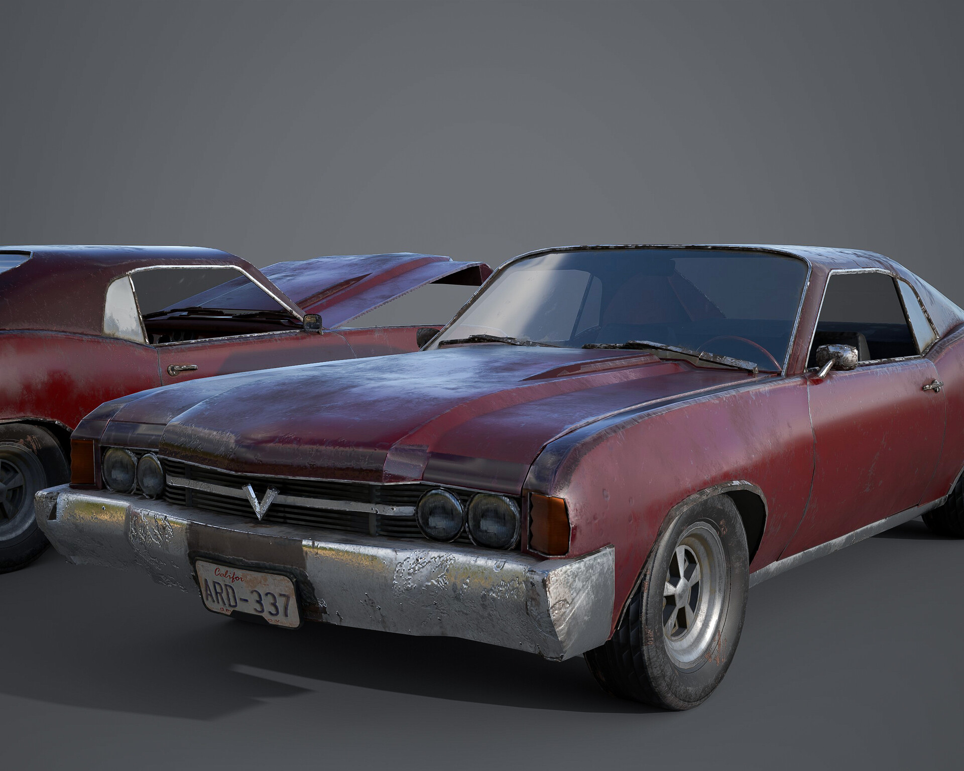 ArtStation - Lowpoly Muscle Car For Game