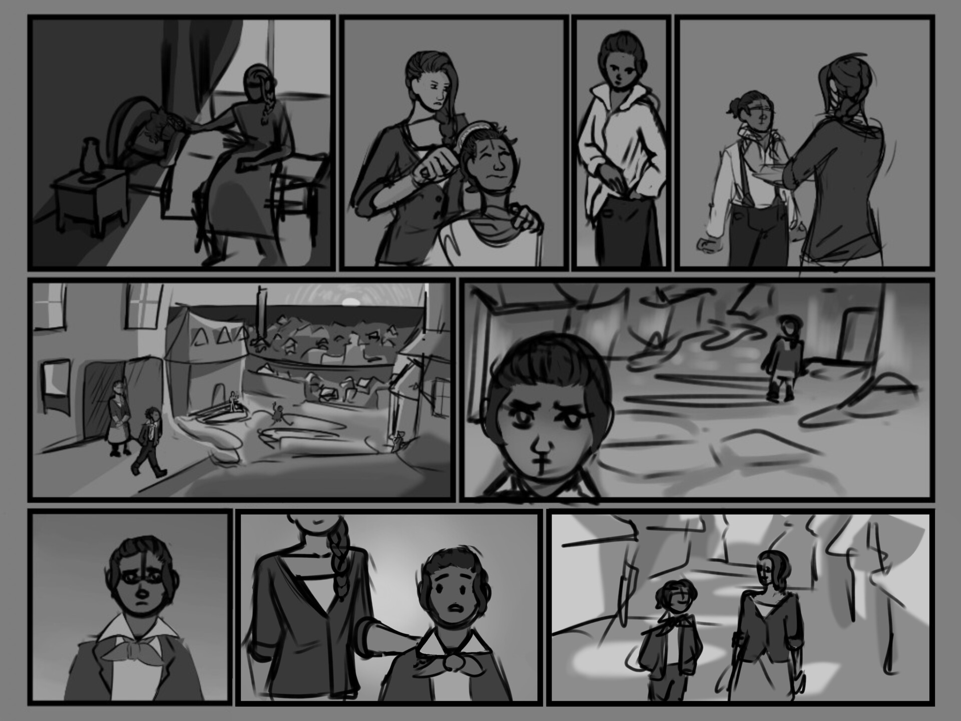 ArtStation - Story Board - First Day of School