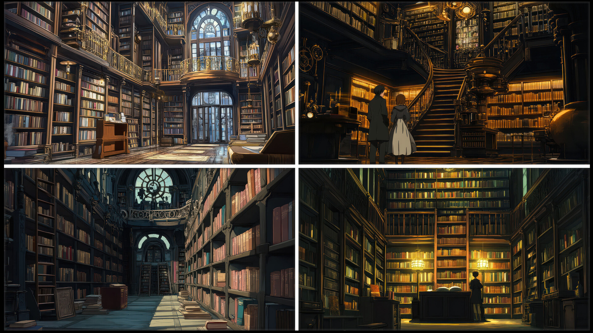 Ferial Concept - 🔹240 Steampunk Library - Anime Concept Reference Image ...