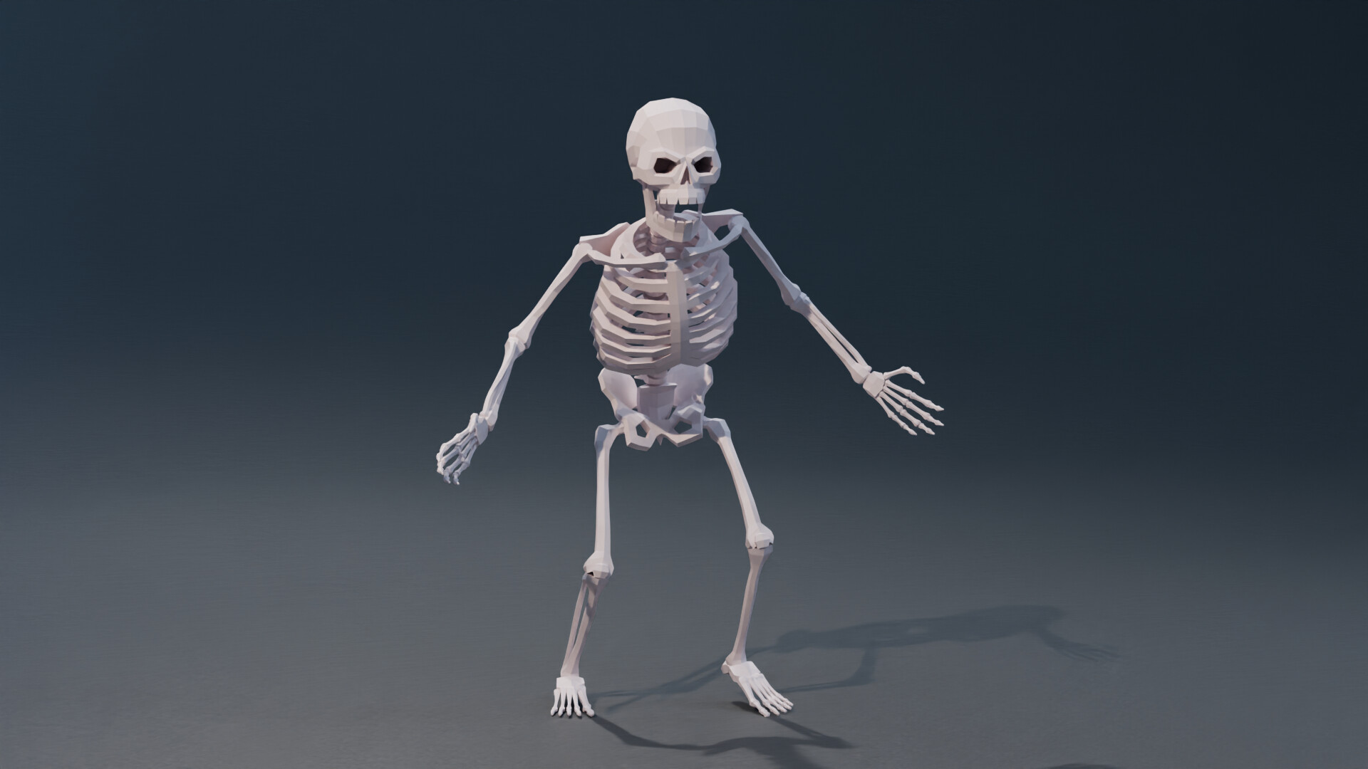 ArtStation - Skeleton low-poly stylized