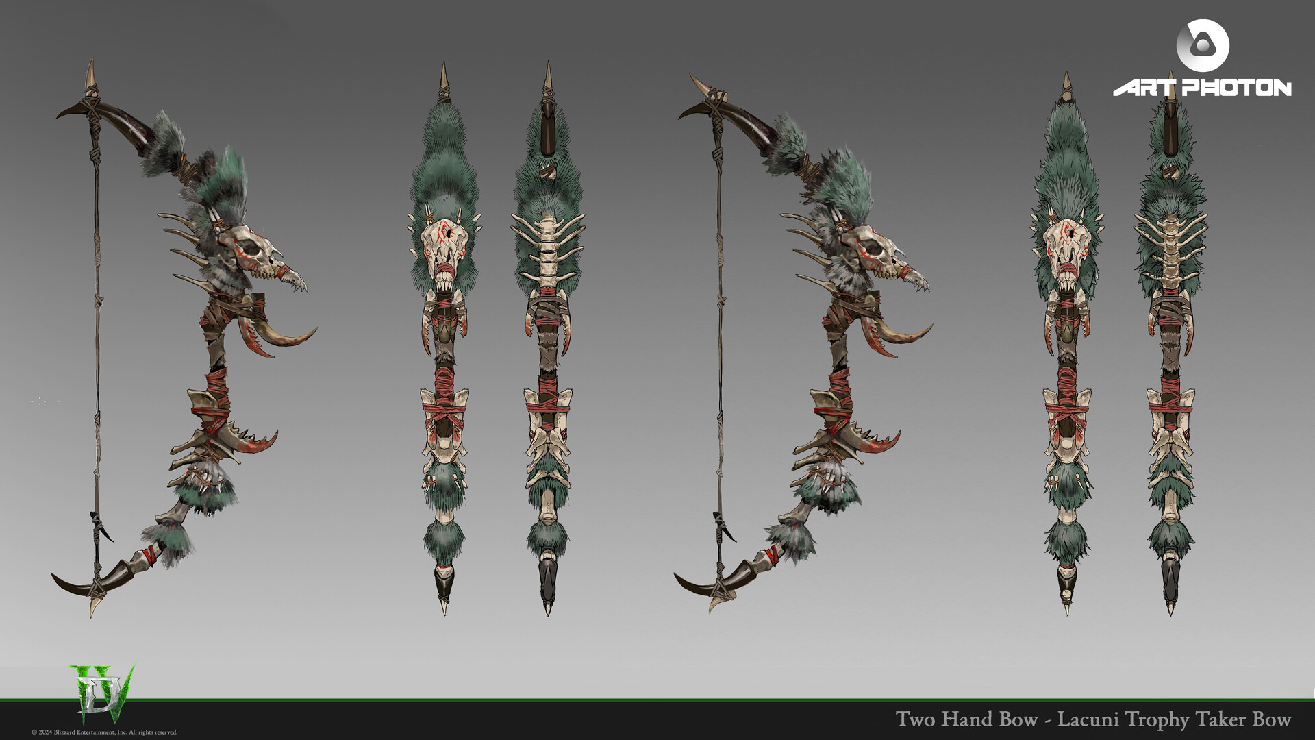 Art Photon Studio - Diablo IV: Two Hand Bow - Lacuni Trophy Taker Bow