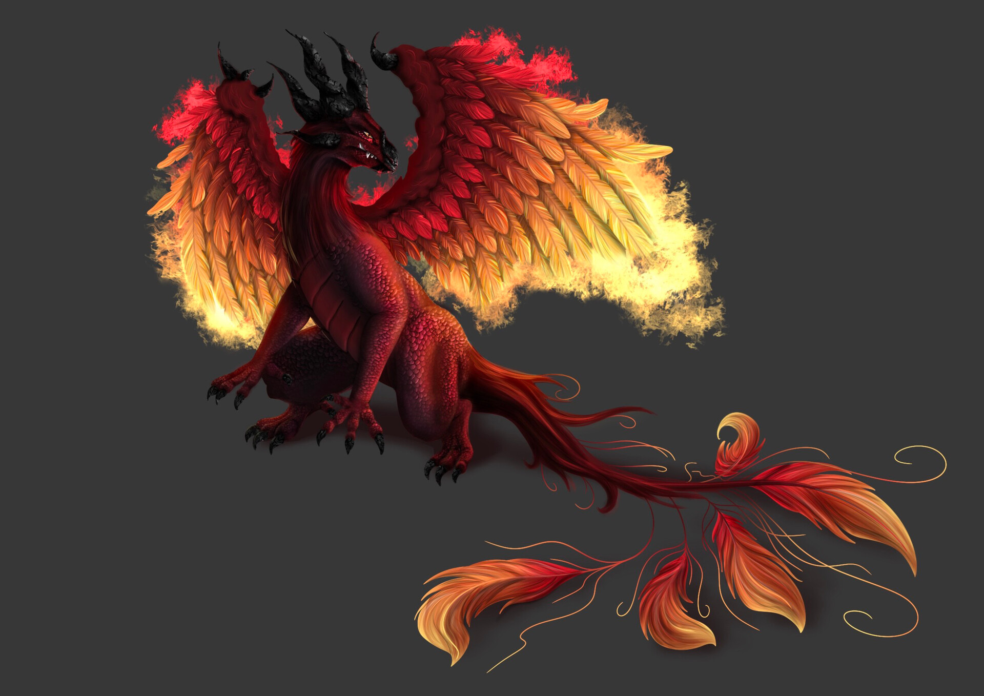 ArtStation - Phoenix dragon