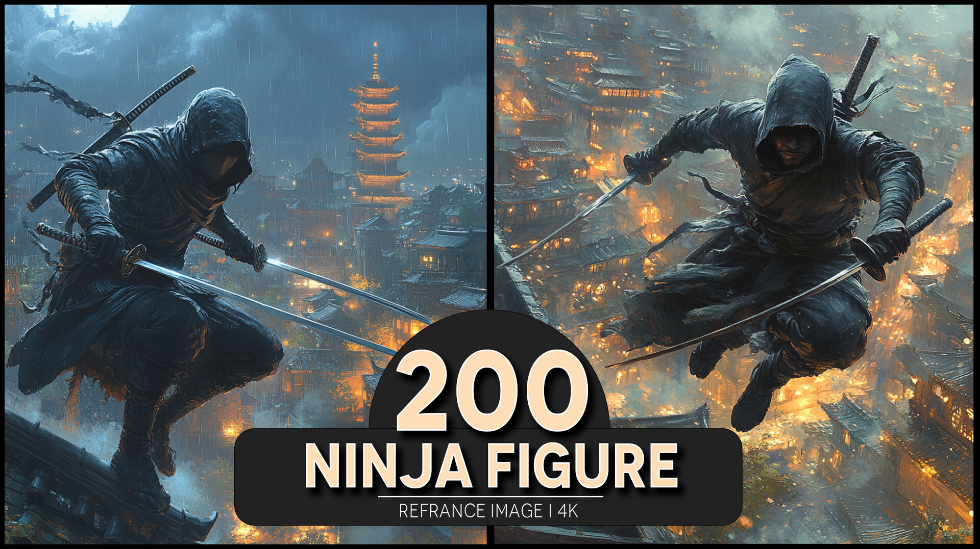 Pixel Ref - Ninja Figure 4K Reference/Concept Images
