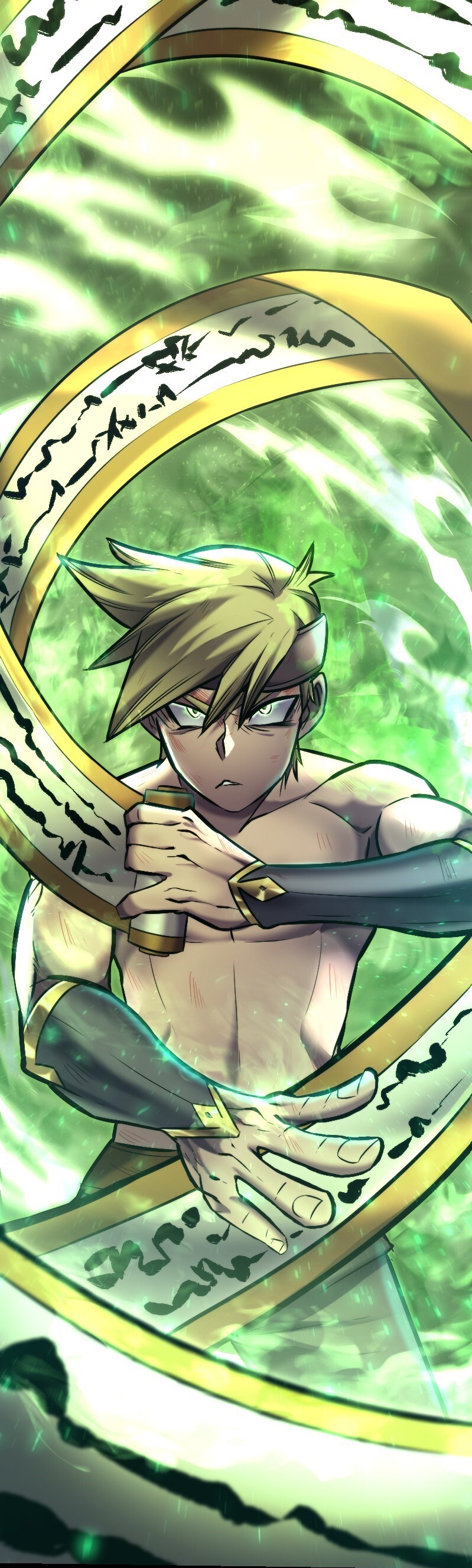 ArtStation - Green's Aura From Webtoon Illustration by Chromatic Level Studio