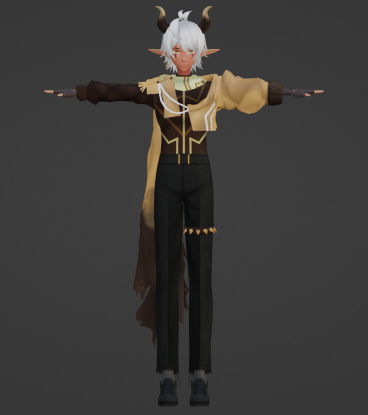 ArtStation - Horned Boy VRChat Model