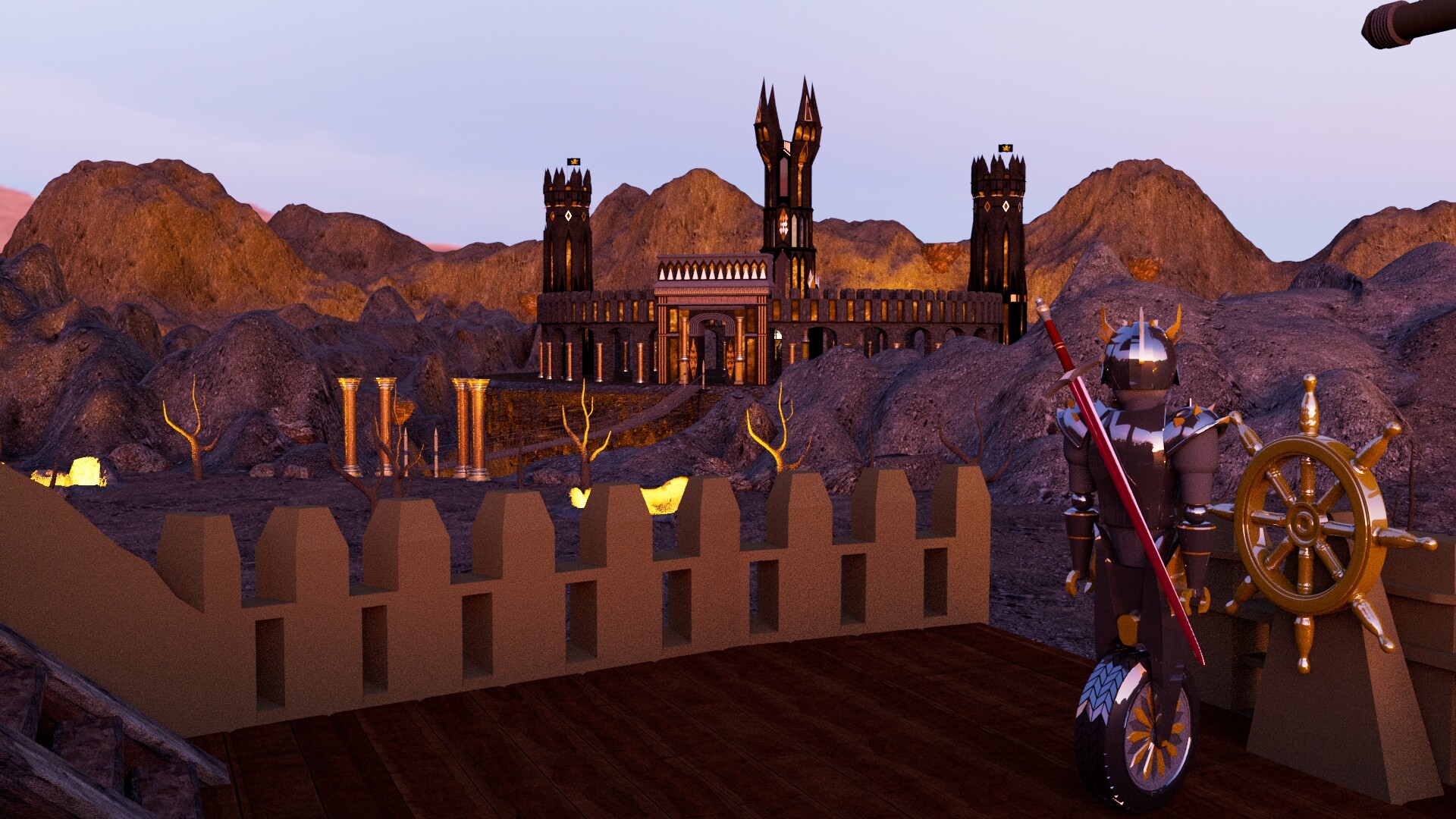 ArtStation - Castle Scenes - Pyros, The Droid King