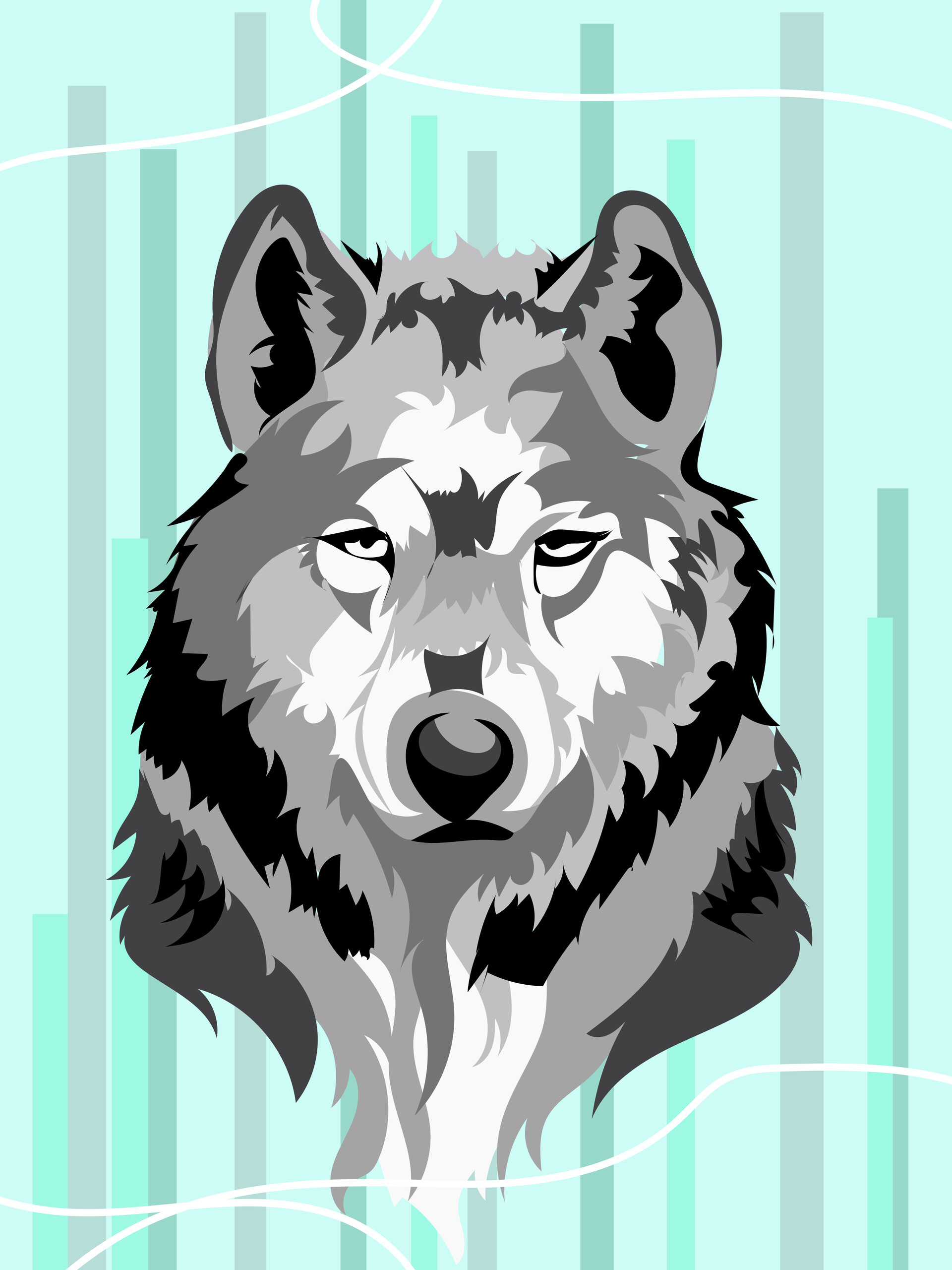 ArtStation - Graphical wolf