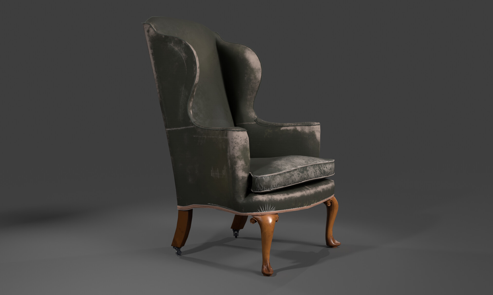 ArtStation - Old_Antique_Chair Game Ready Model