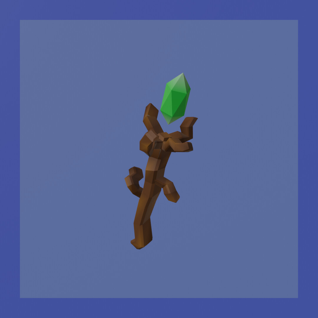 ArtStation - Low Poly Twig Staff