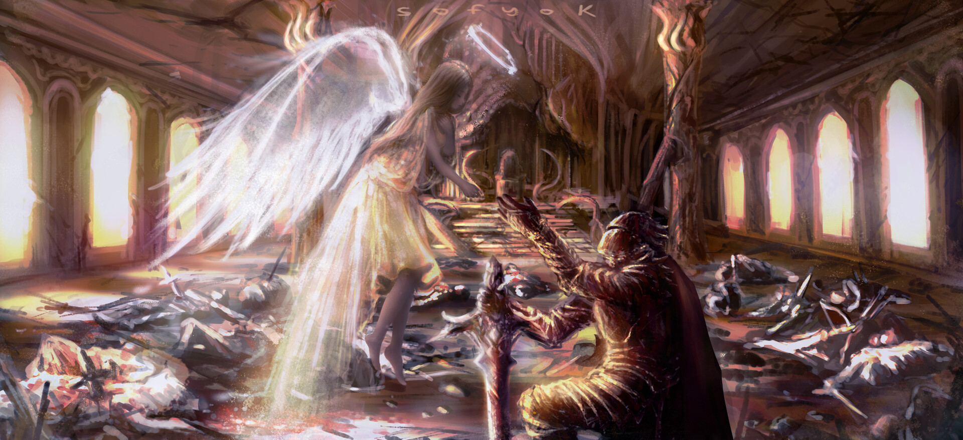 ArtStation - Knight and Angel