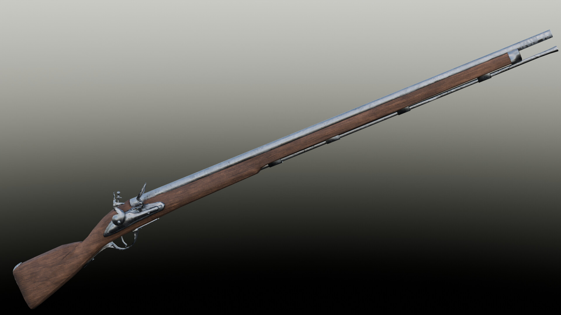 ArtStation - Game ready realistic Swedish M1698 Flintlock Musket low poly