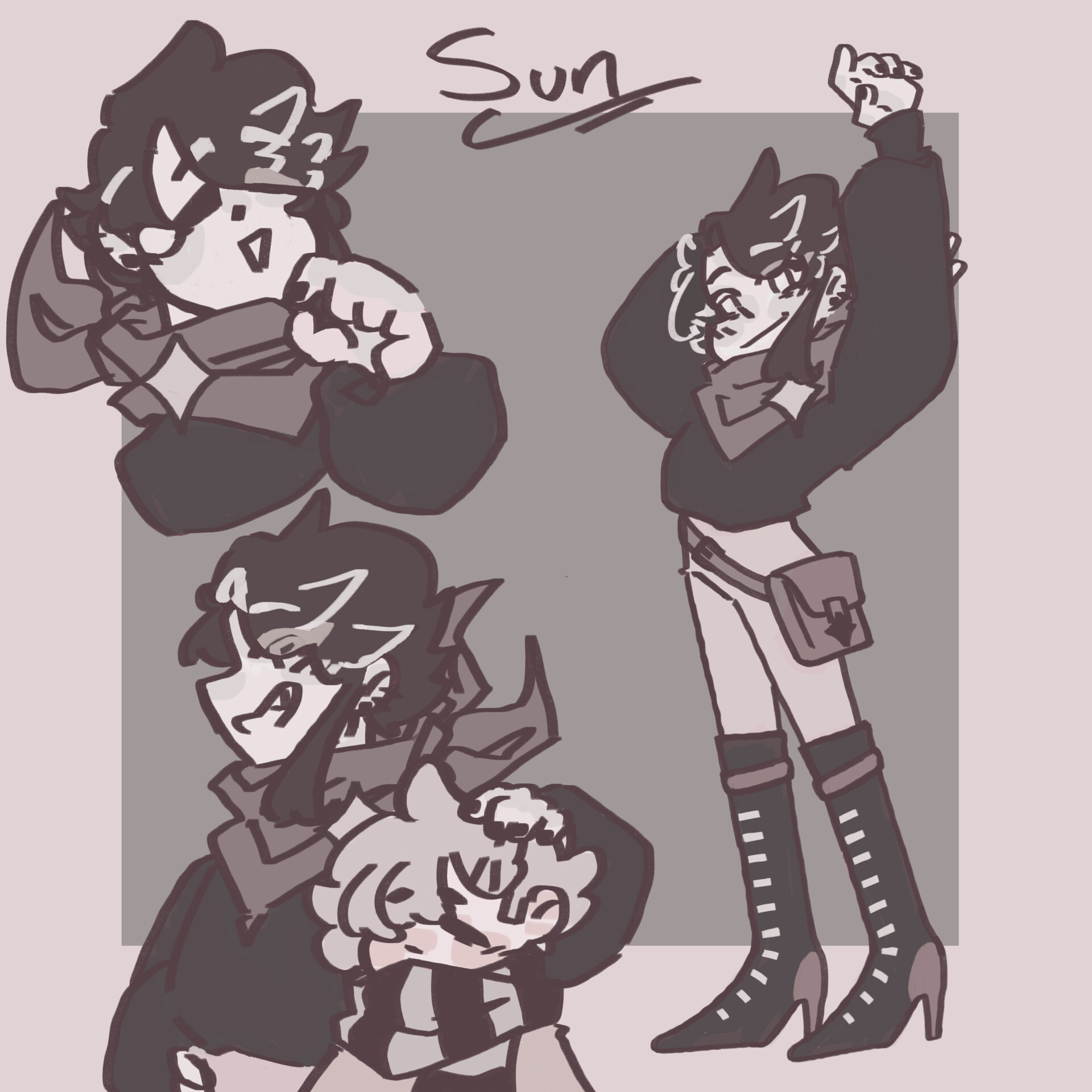 ArtStation - Sun and Moon character sheets