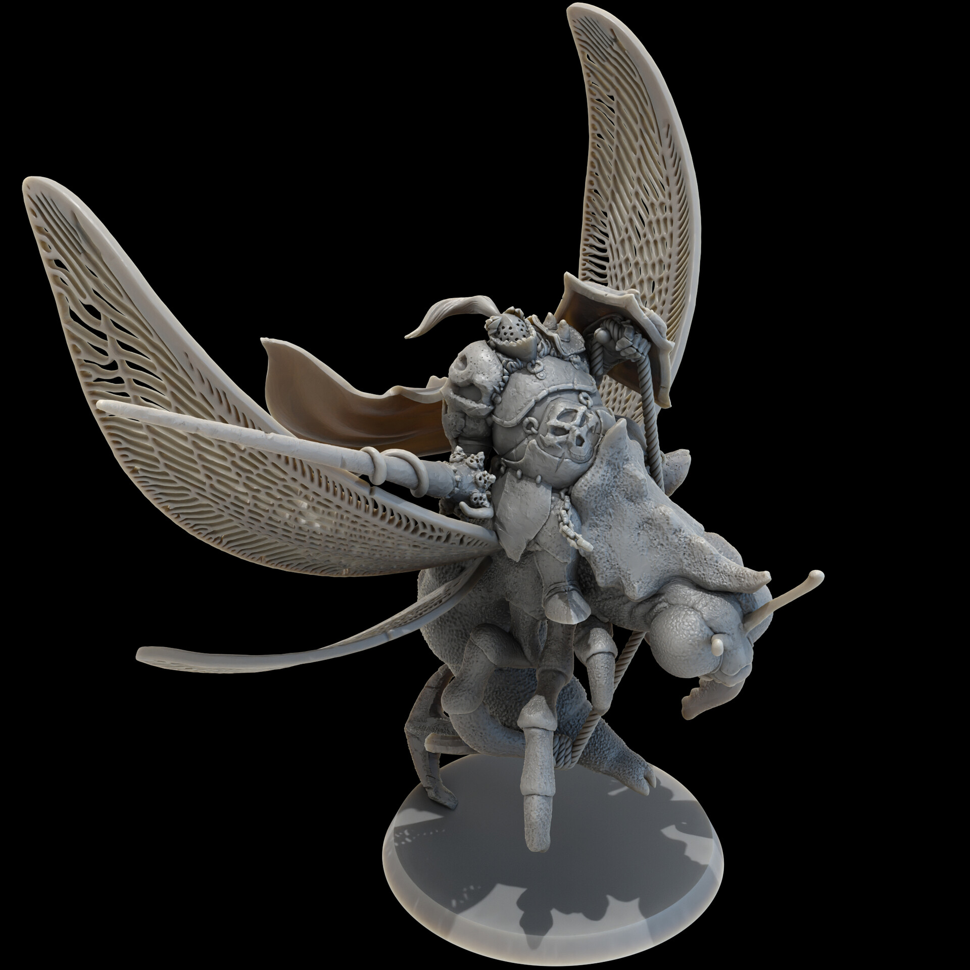 ArtStation - TABLETOPXLYCHEE Knight on a dragonfly