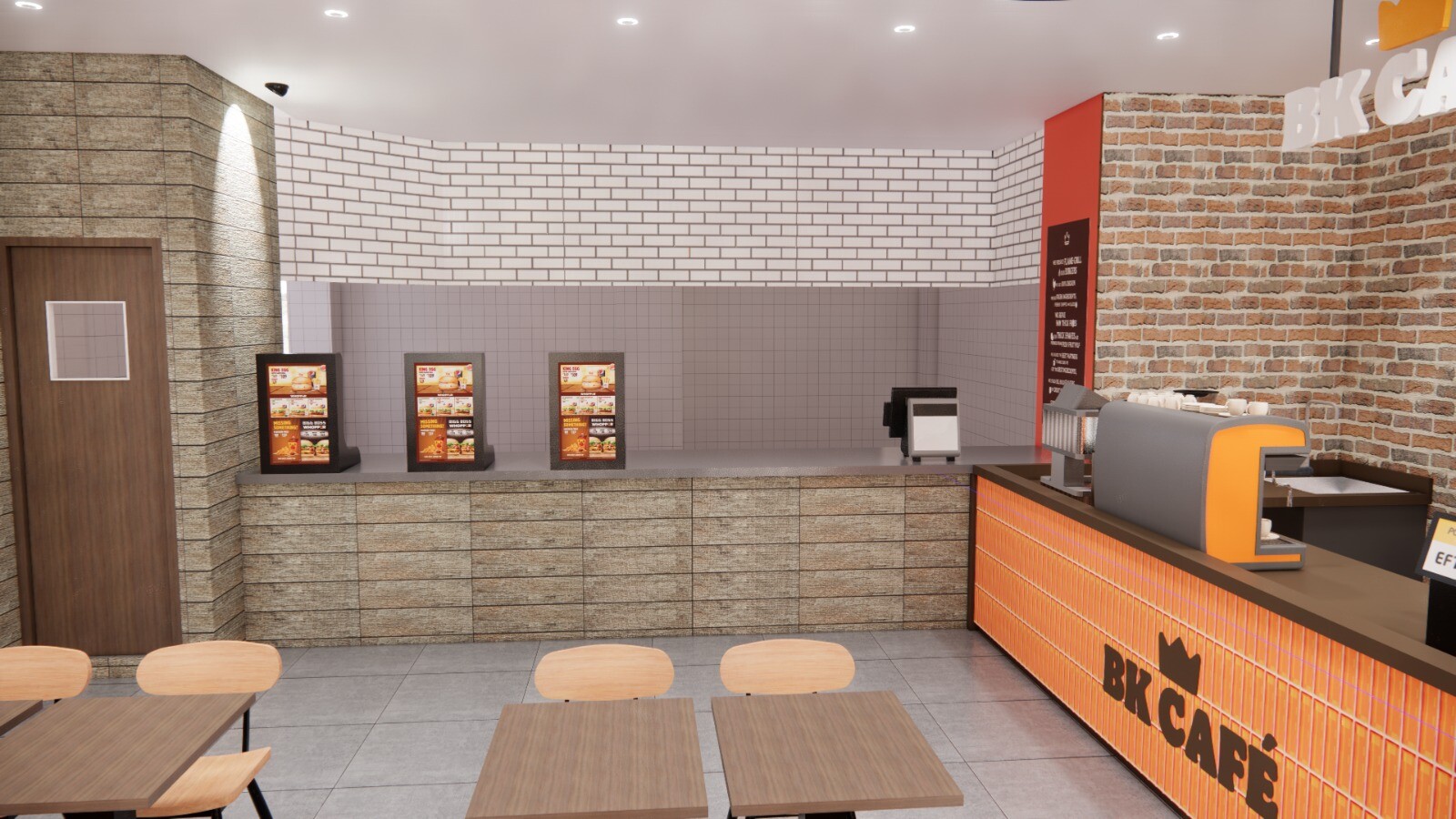 ArtStation - Burger king interior design