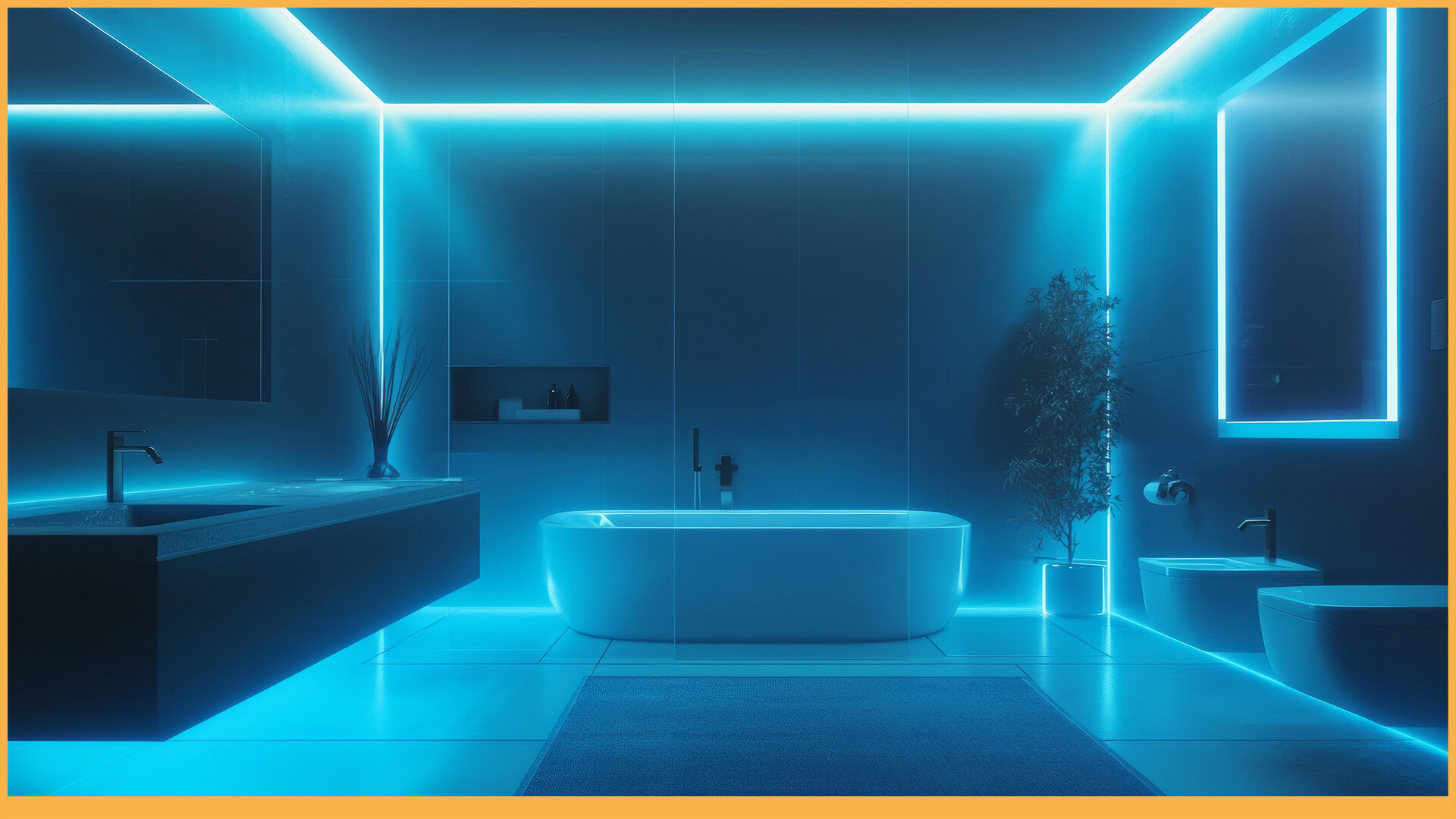 Artificial Dimension - 303 Minimalist Cyber Bathroom