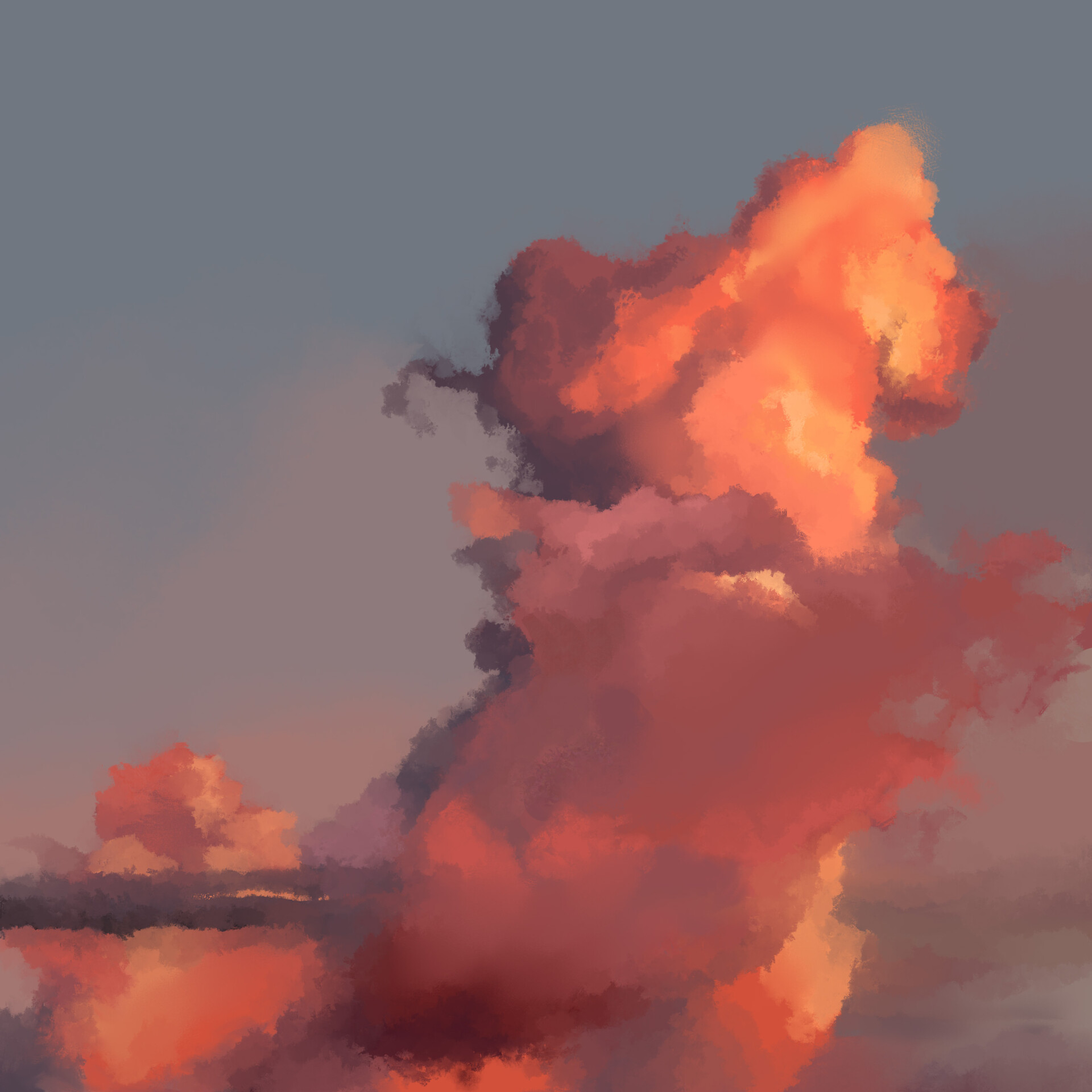 ArtStation - Sunset Lightning Study