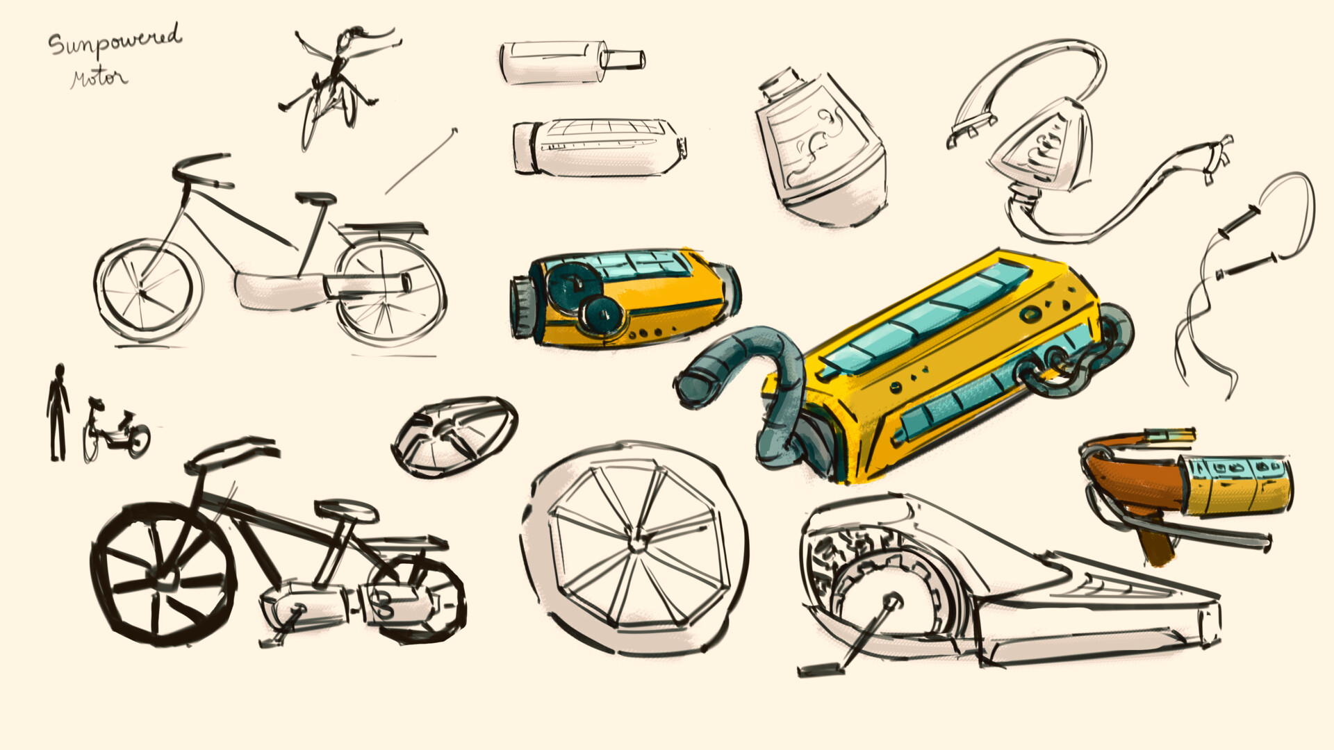 ArtStation - Solar punk motor and robot concepts