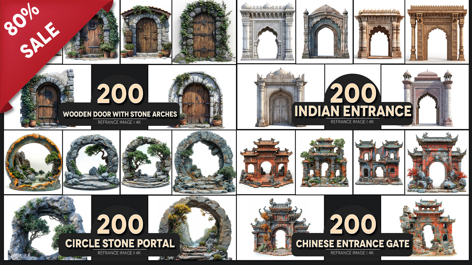 Pixel Ref - Mega bundle - gate concept 4K Reference/Concept Images