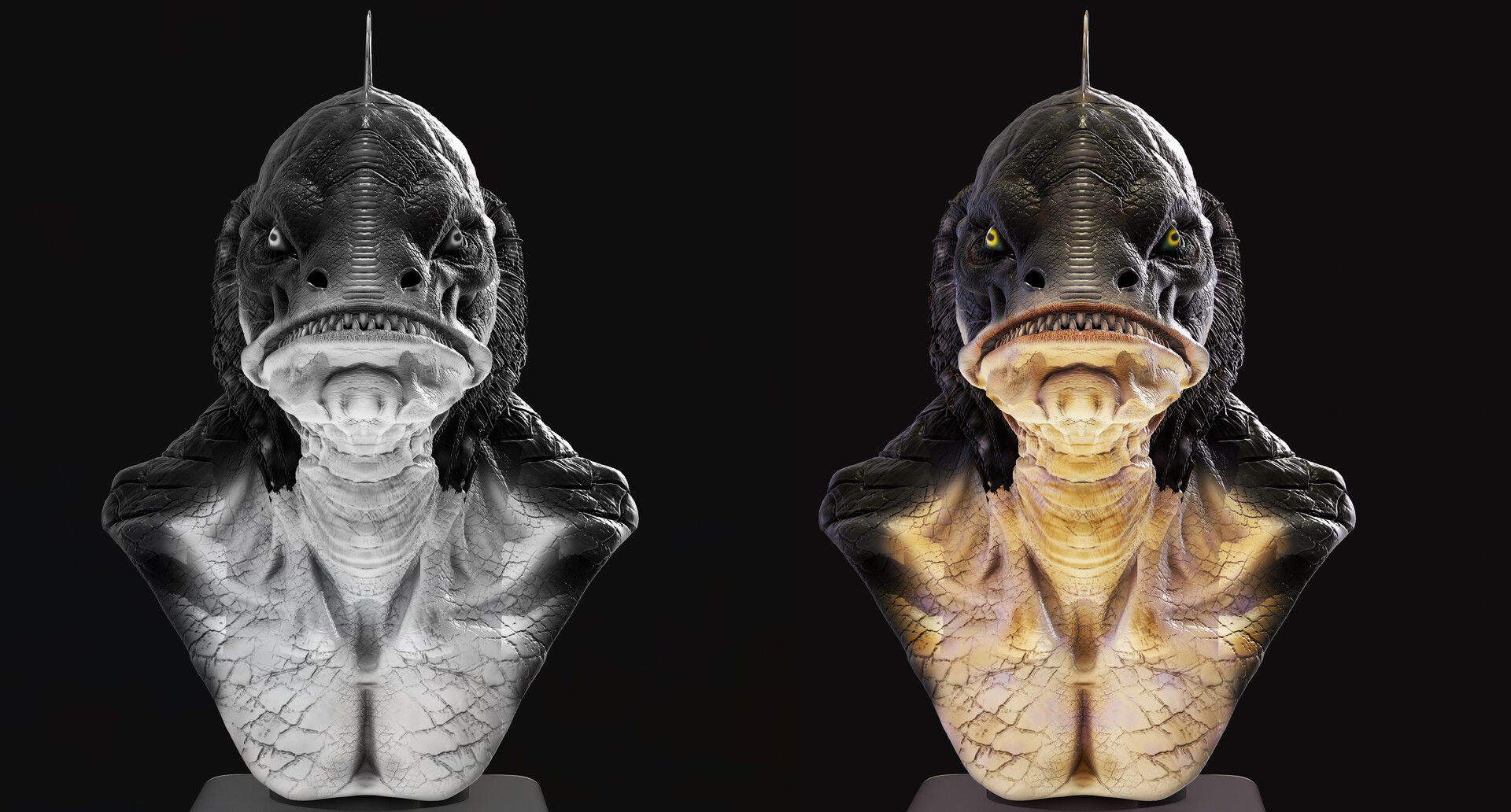 Vipin Kumar Chauhan - 3d face creature sculpt