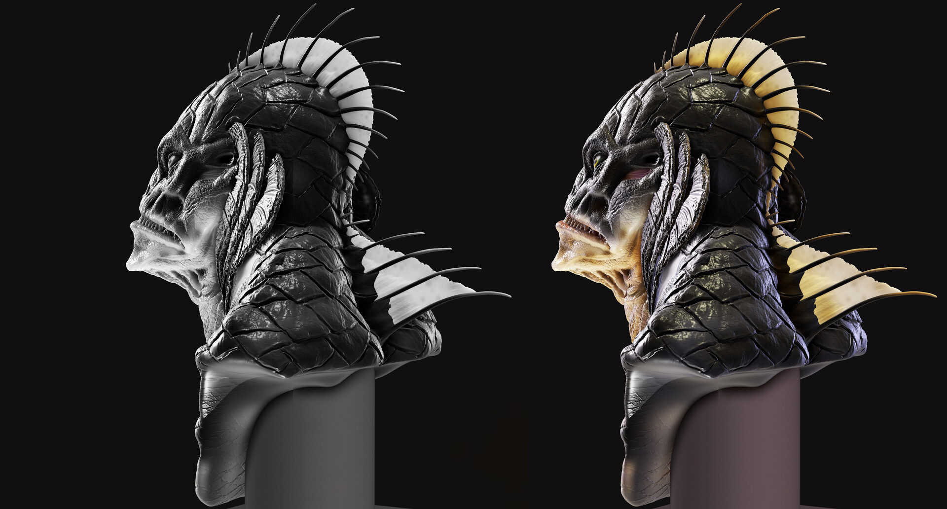 Vipin Kumar Chauhan - 3d face creature sculpt