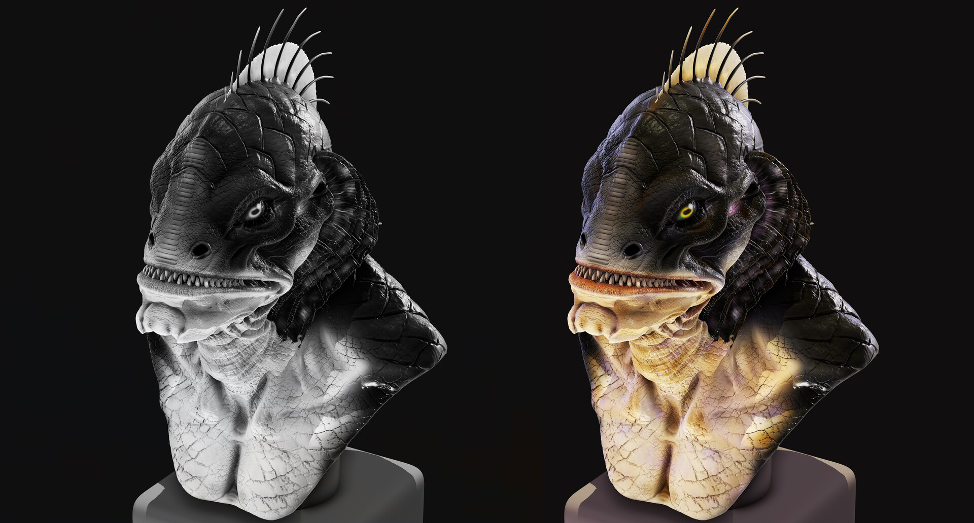 Vipin Kumar Chauhan - 3d face creature sculpt