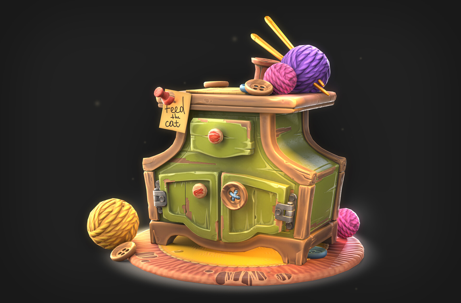 ArtStation - Bedside Table