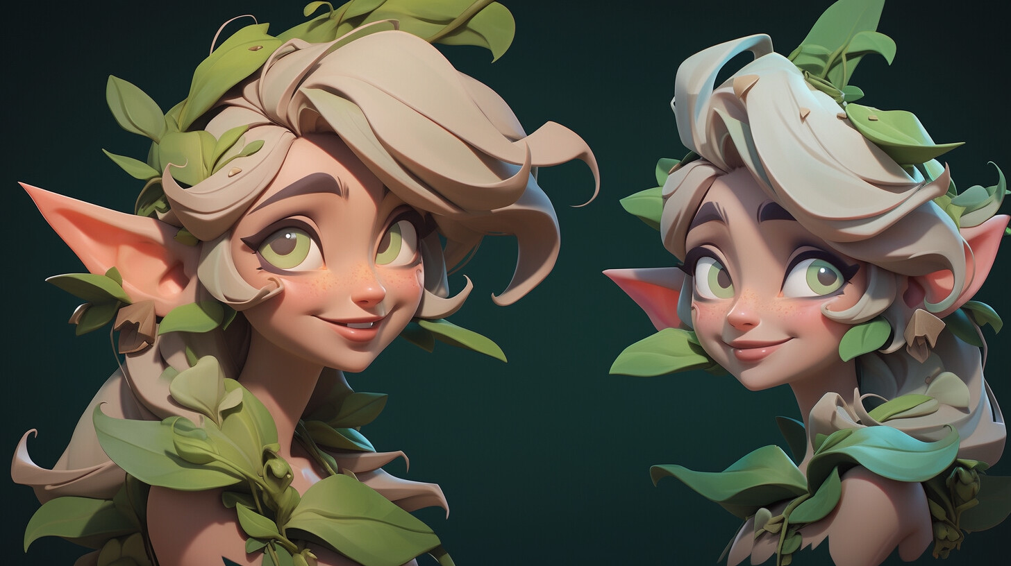 3D Head Sculpt References in 4K - Tika Art - +300 Stylized Forest Elf Head Sculpt Reference ...