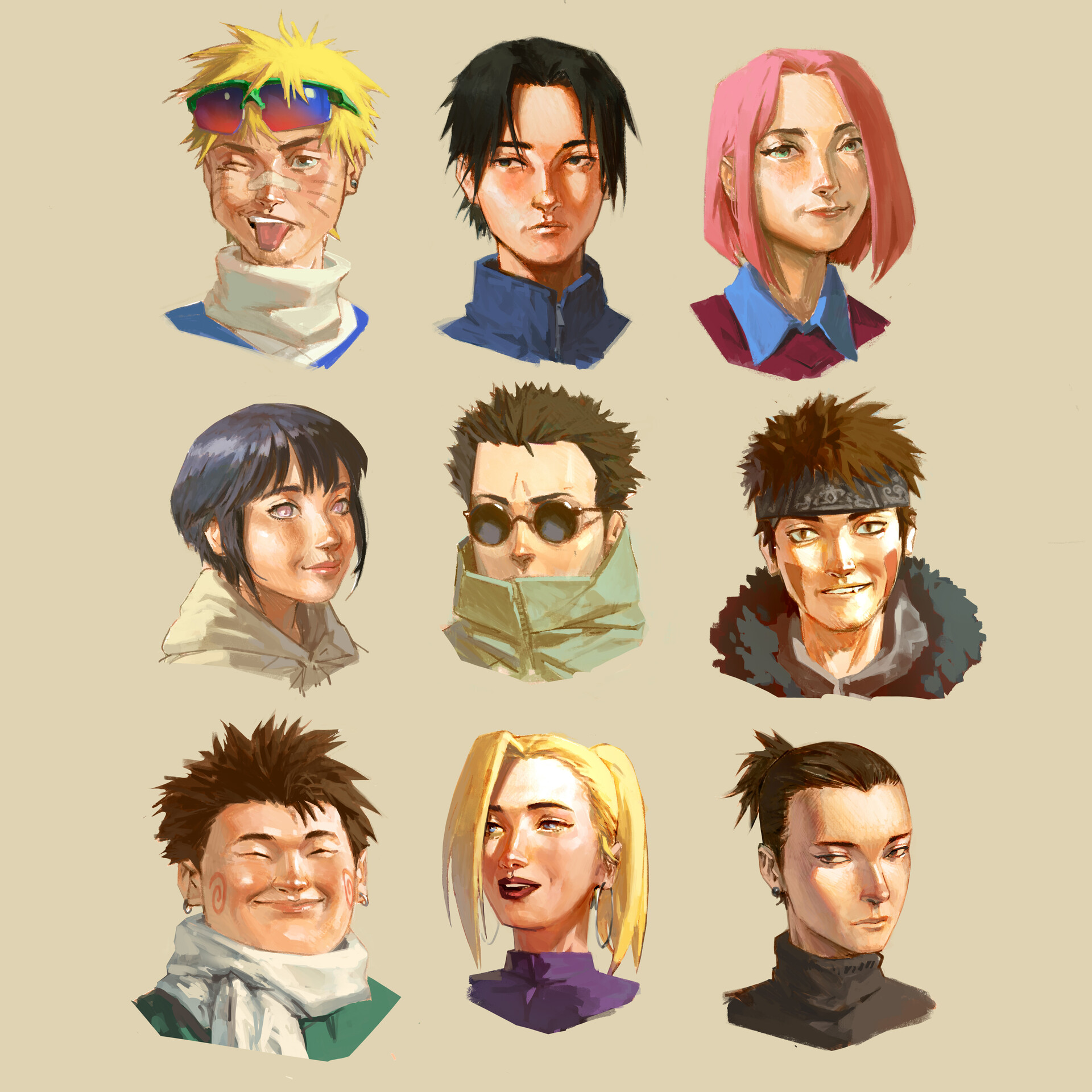 ArtStation - NARUTO \ Rookie 9