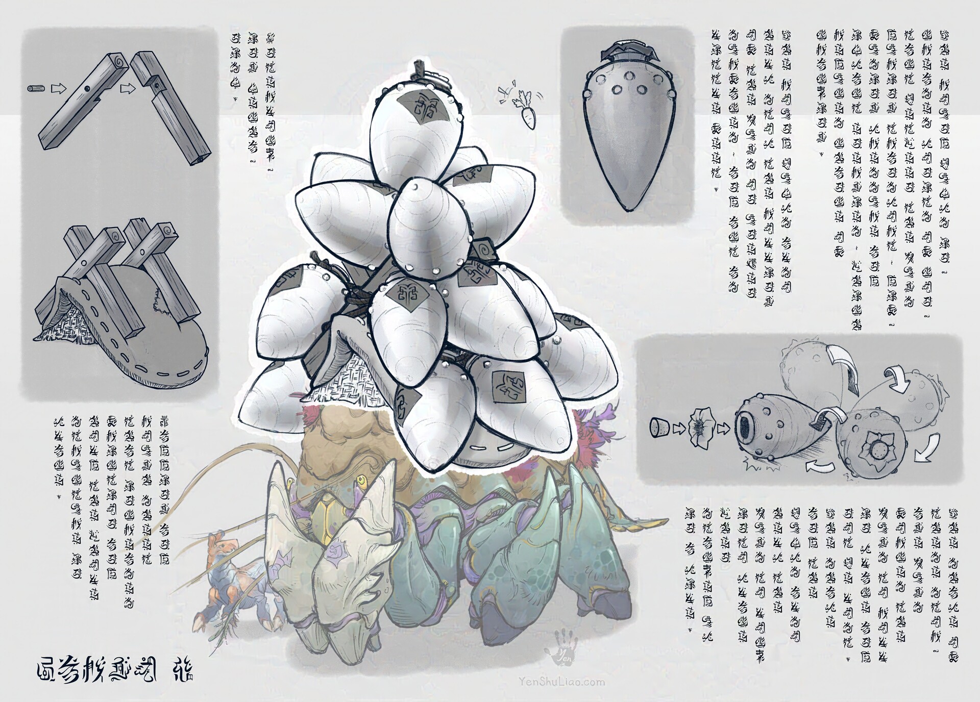 Art of Yen - Stormlight Archive - chulls and their jobs