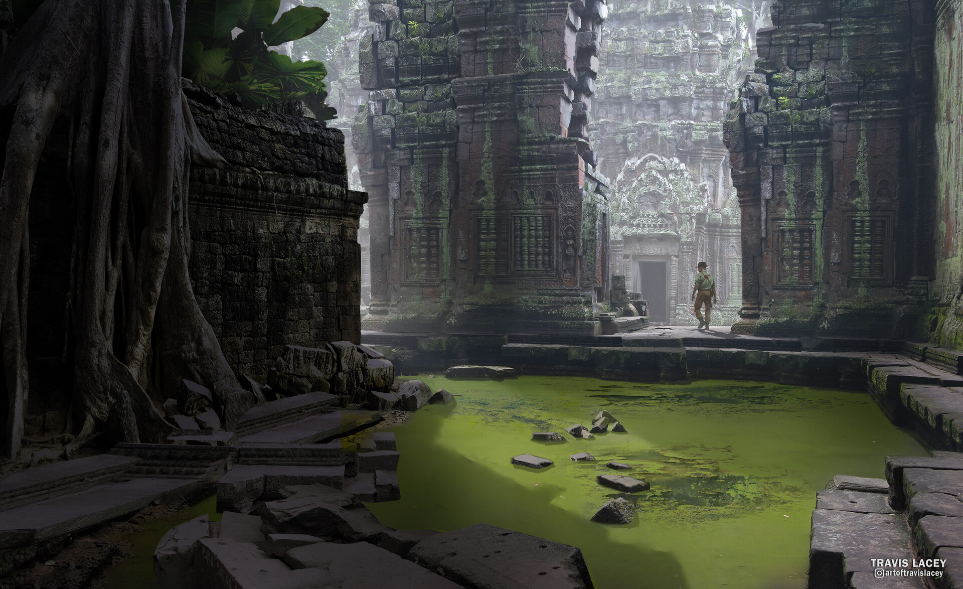 ArtStation - Temple adventurer