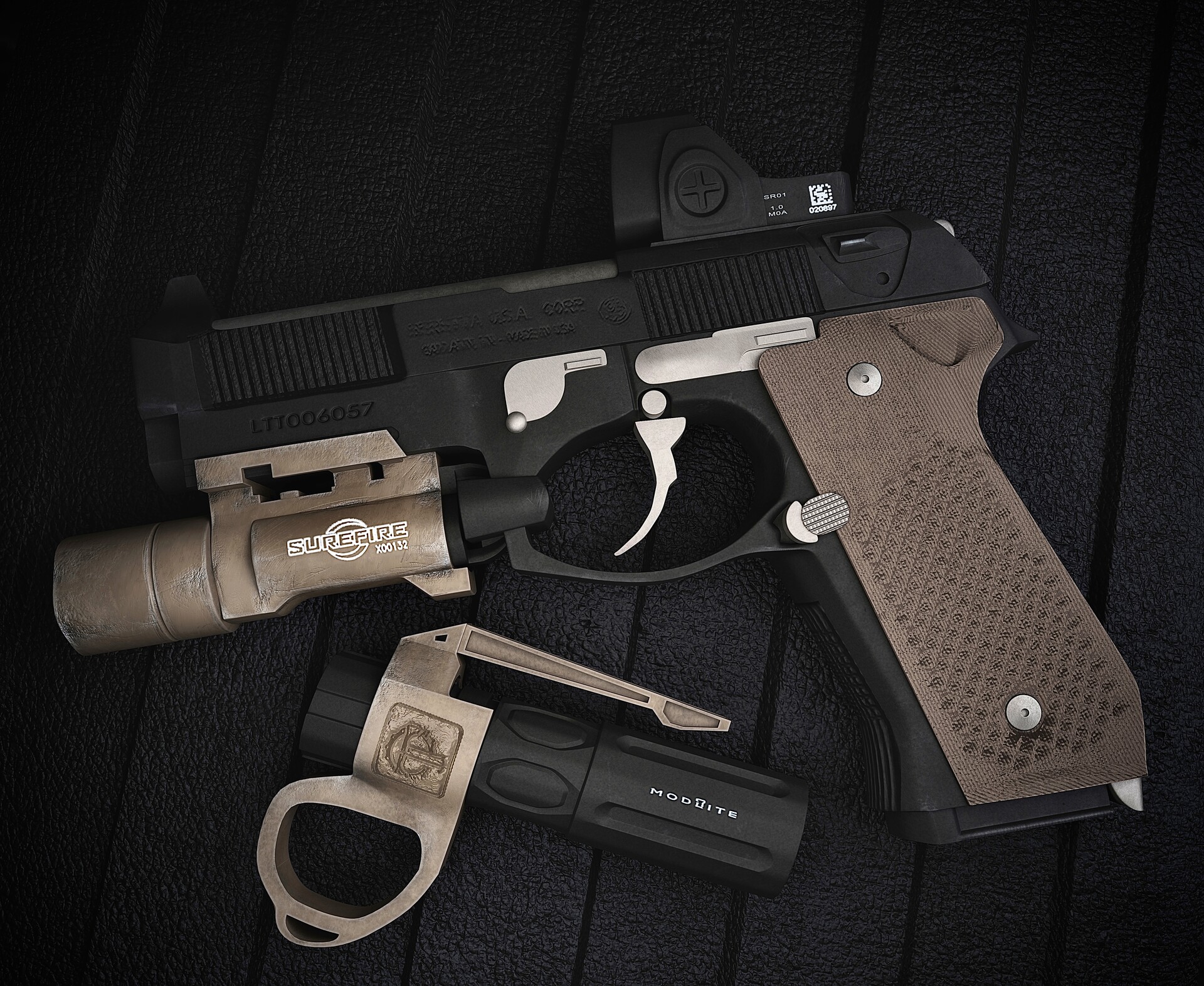 ArtStation - Maya Hard Surface Pistol Modeling