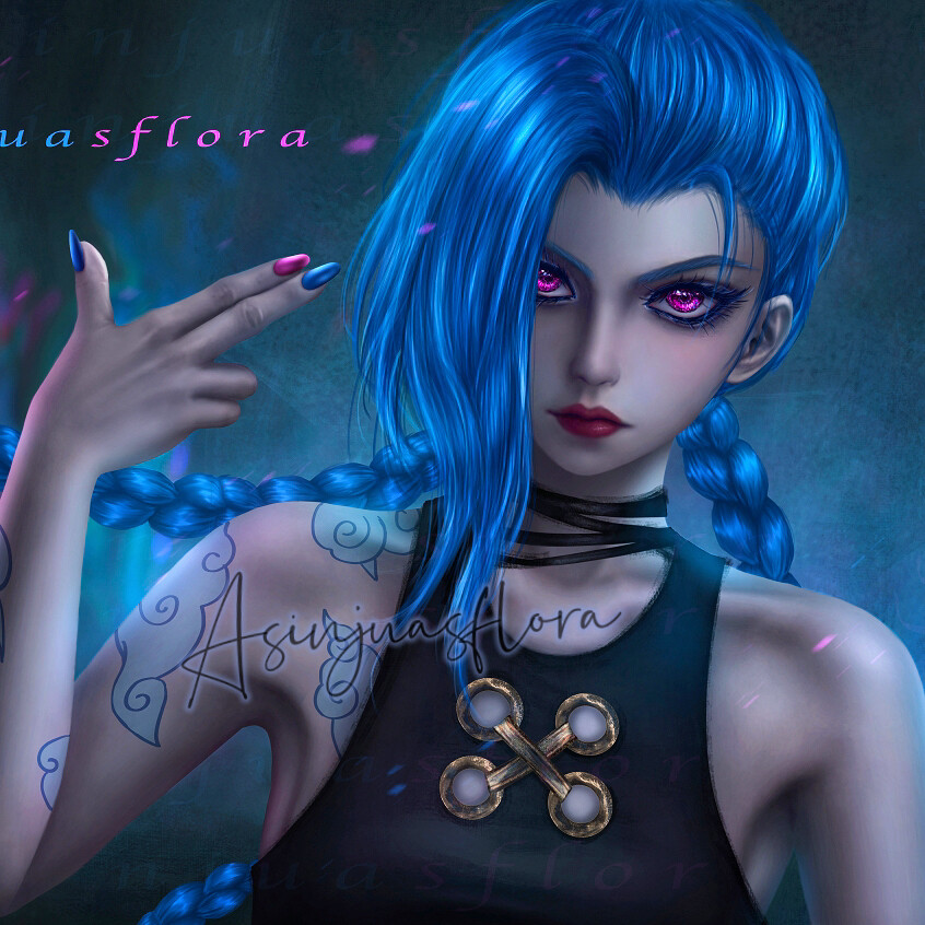 ArtStation - Arcane Jinx league of legends fan art/ realism anime girl ...