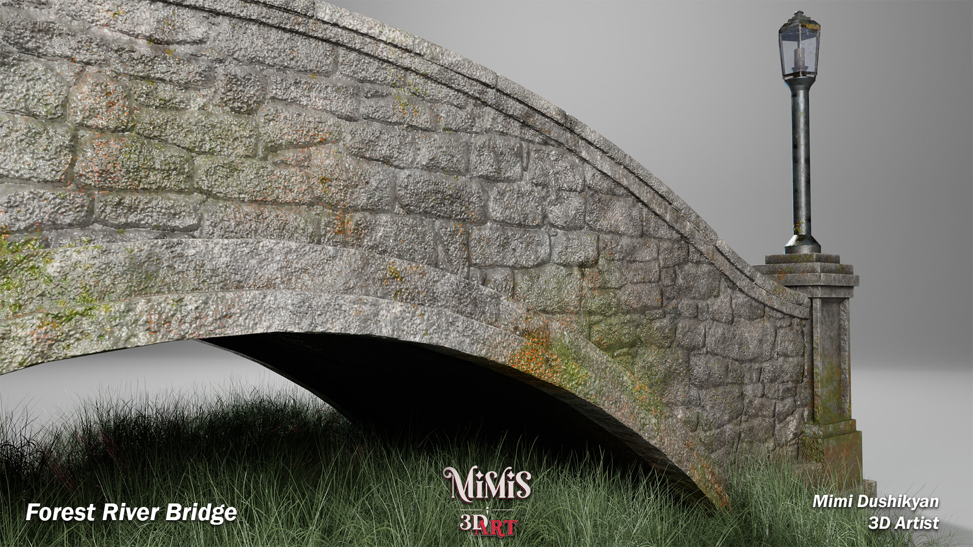 Mimi's 3D Art Portfolio - Forest River Bridge