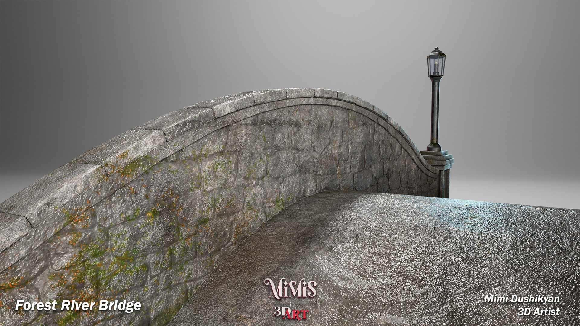 Mimi's 3D Art Portfolio - Forest River Bridge