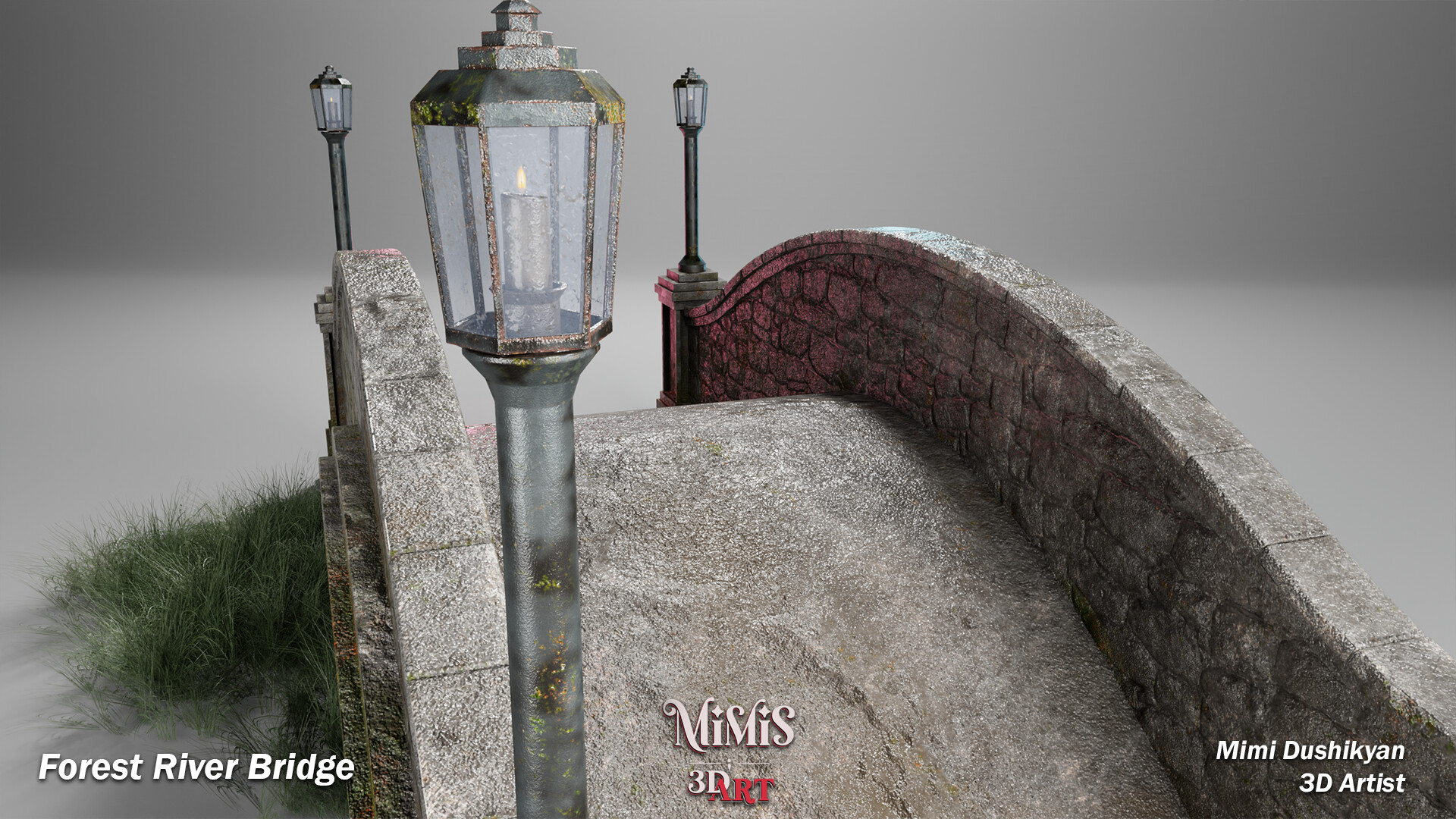 Mimi's 3D Art Portfolio - Forest River Bridge