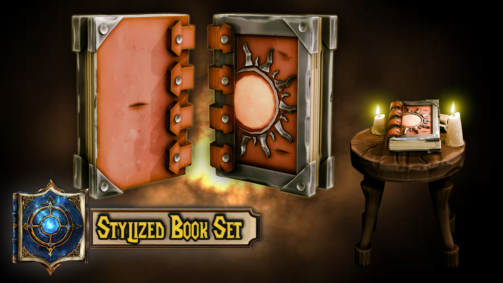 3D Tudor - Blender 20 Massive Stylized Fantasy Books Asset Pack