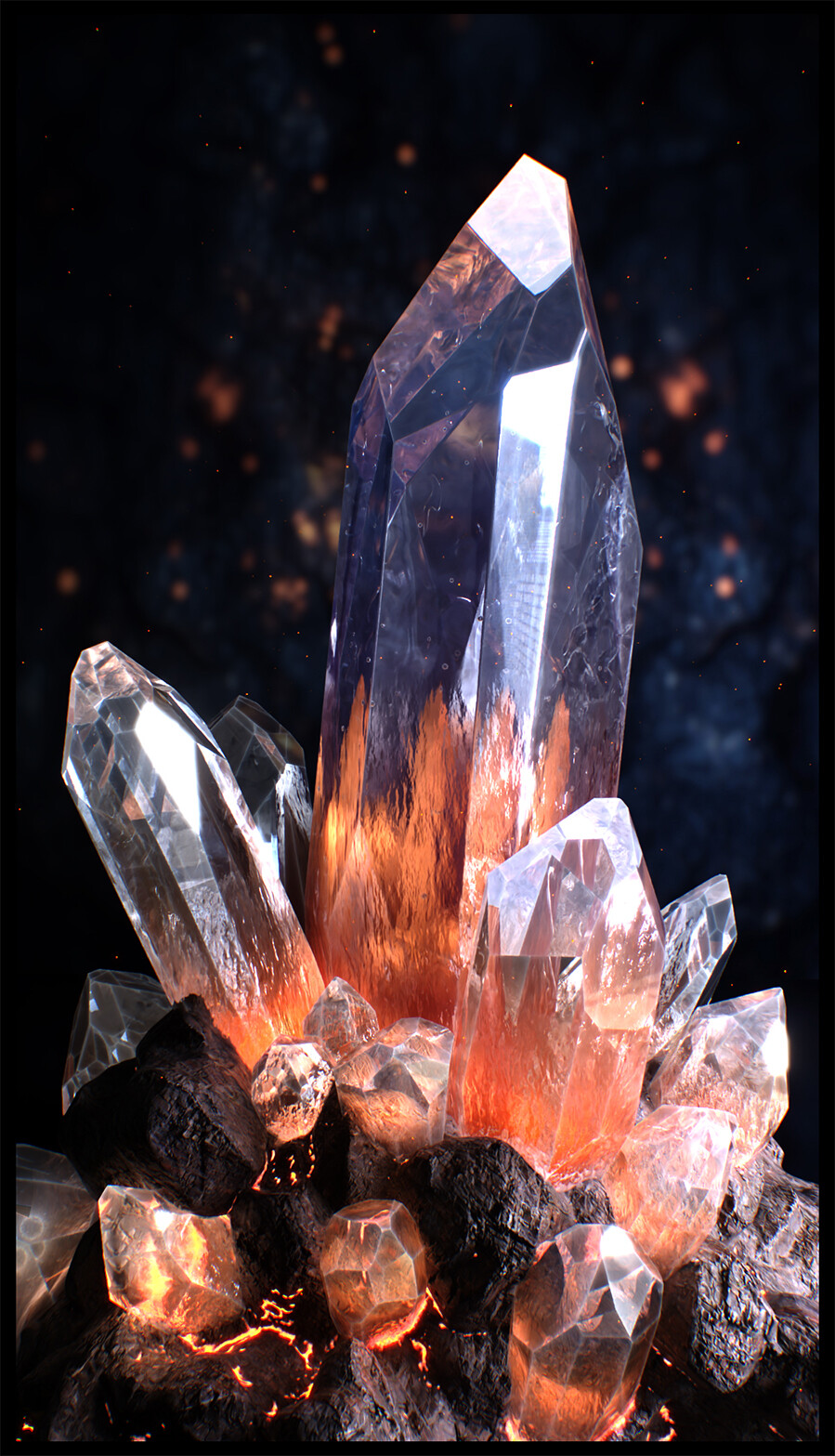 ArtStation - Fire crystals