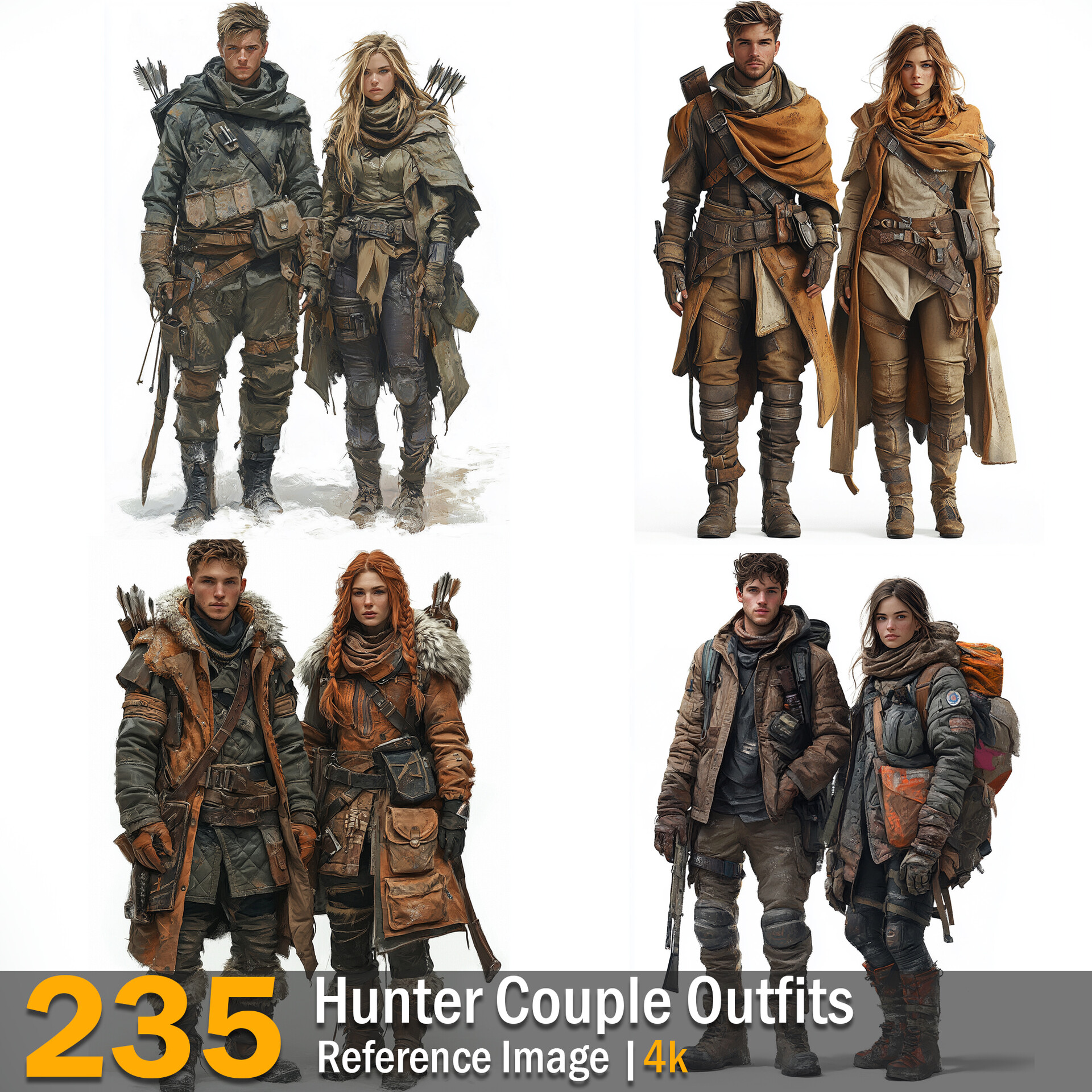 ArtStation - Hunter Couple Outfits | Reference Images | 4K