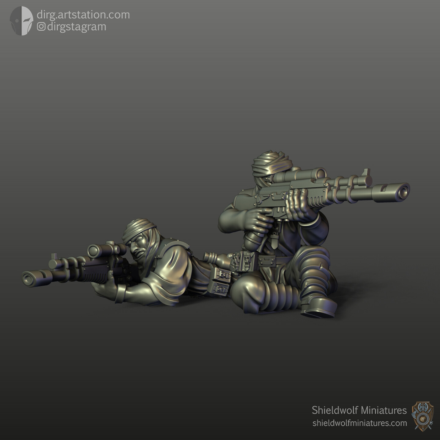 ArtStation - Desert Guard Snipers: proxies for tabletop wargames like ...