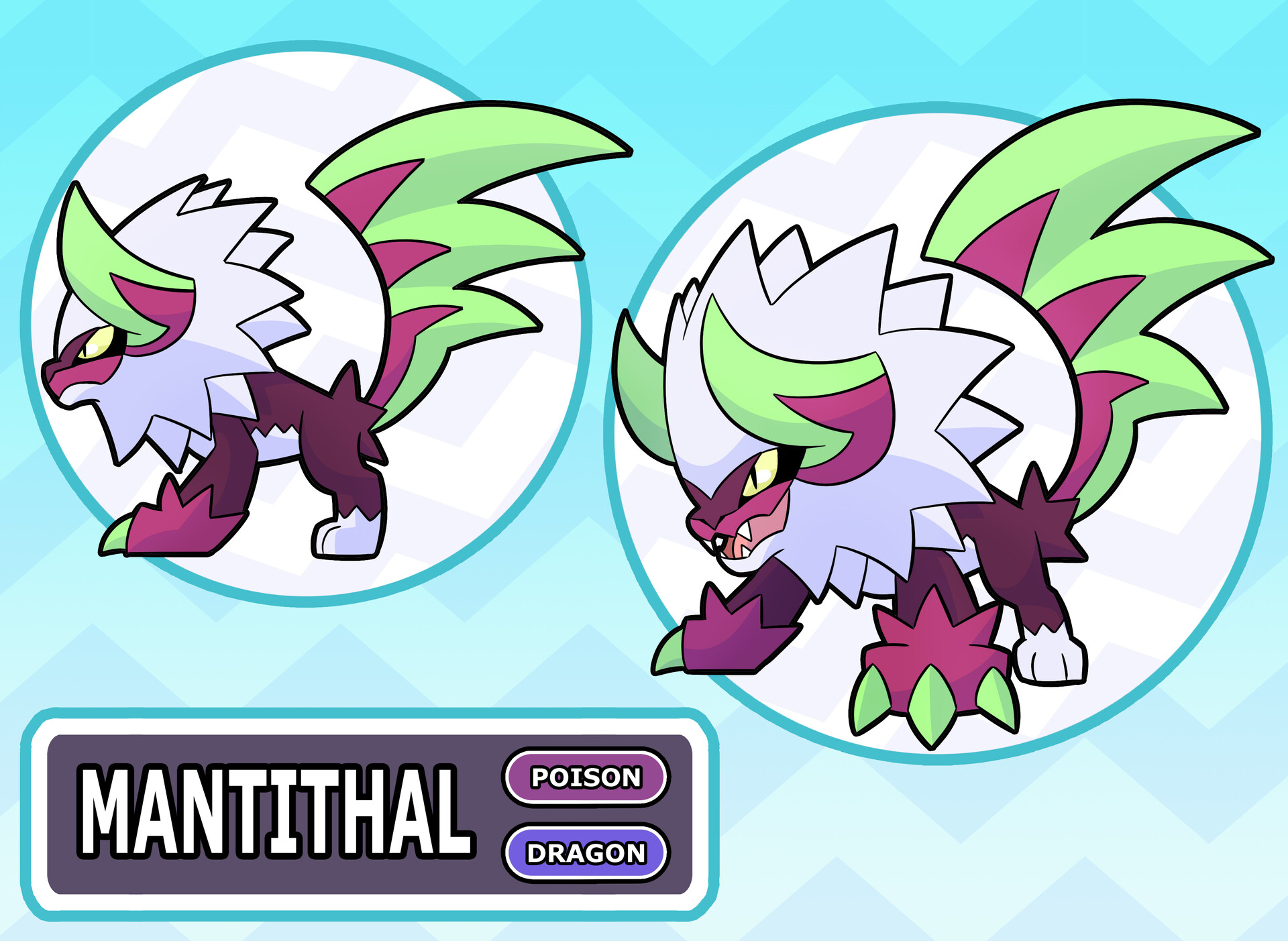 ArtStation - Fakemon....Catxin and Mantithal