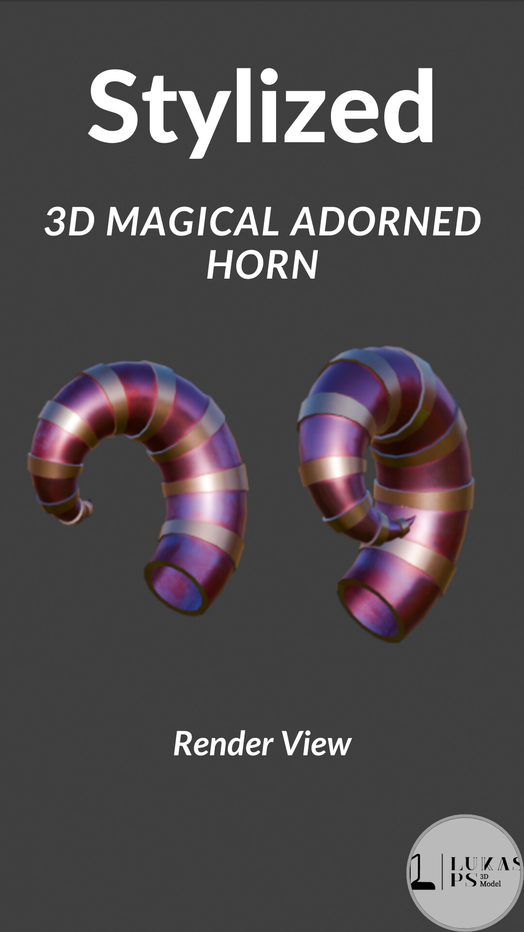 ArtStation - Stylized 3D Magical Adorned Horn
