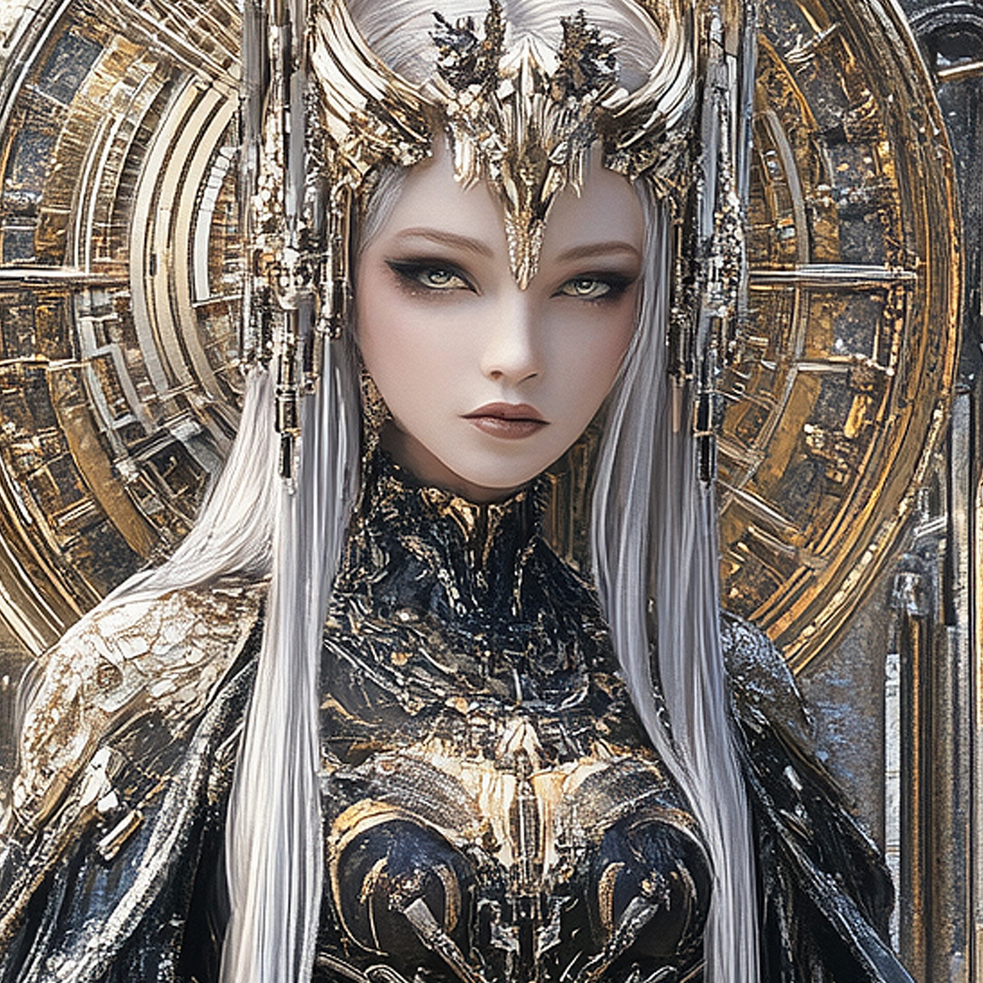 ArtStation - mechanical goddess246 in the future machine city under ...