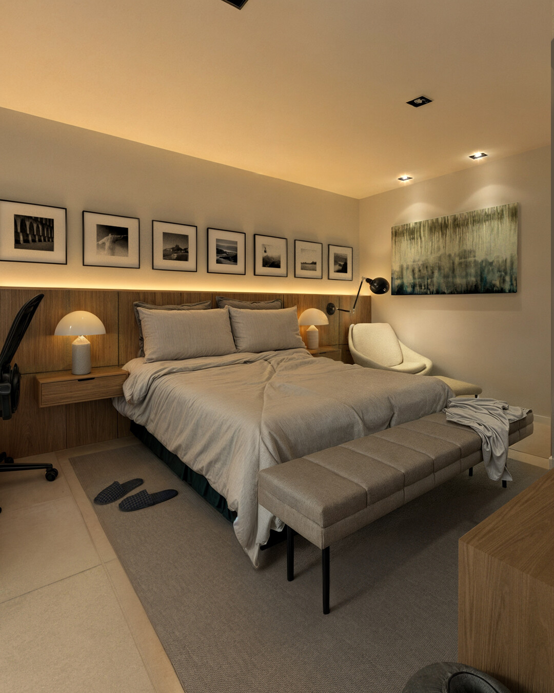 ArtStation - Archviz - Interiores - Suíte Master JJ